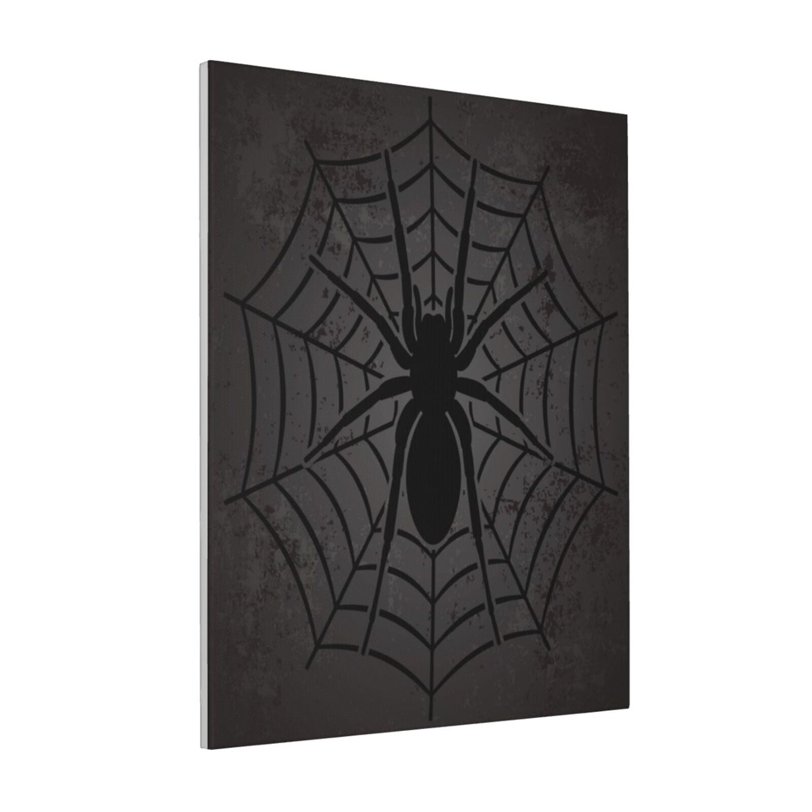 Zeuib Black Spider On Web 1 Print Farmhouse Canvas Wall Art For Bedroom ...