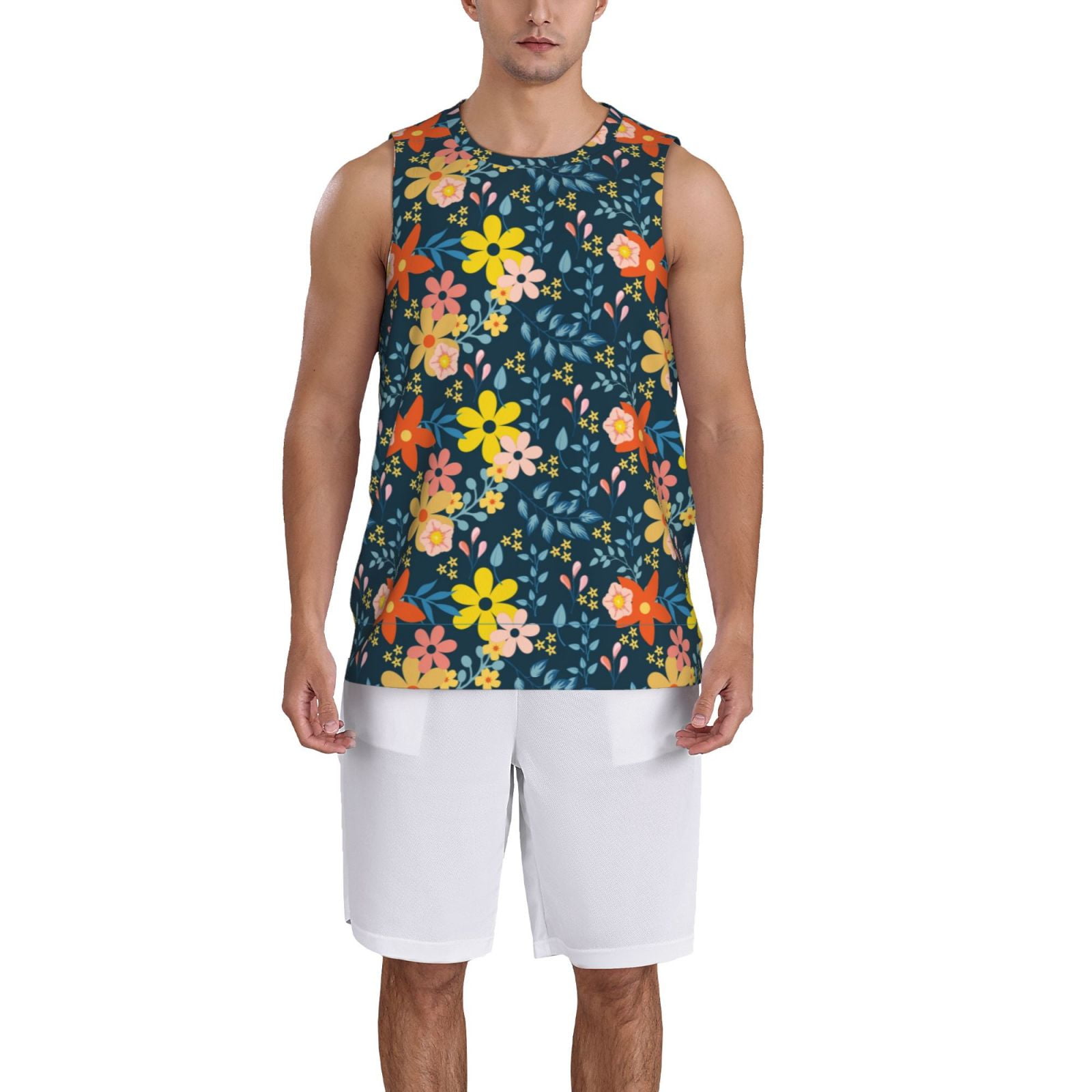 Zeuib Blue Floral Jersey Shirt for Men,Mesh Athletic Practice Sports ...