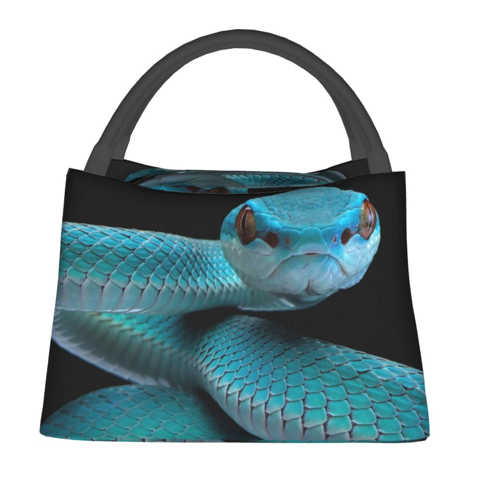 Zeuib Blue Viper Snake1 Lunch Bag,Collapsible Cooler Bag Insulated ...