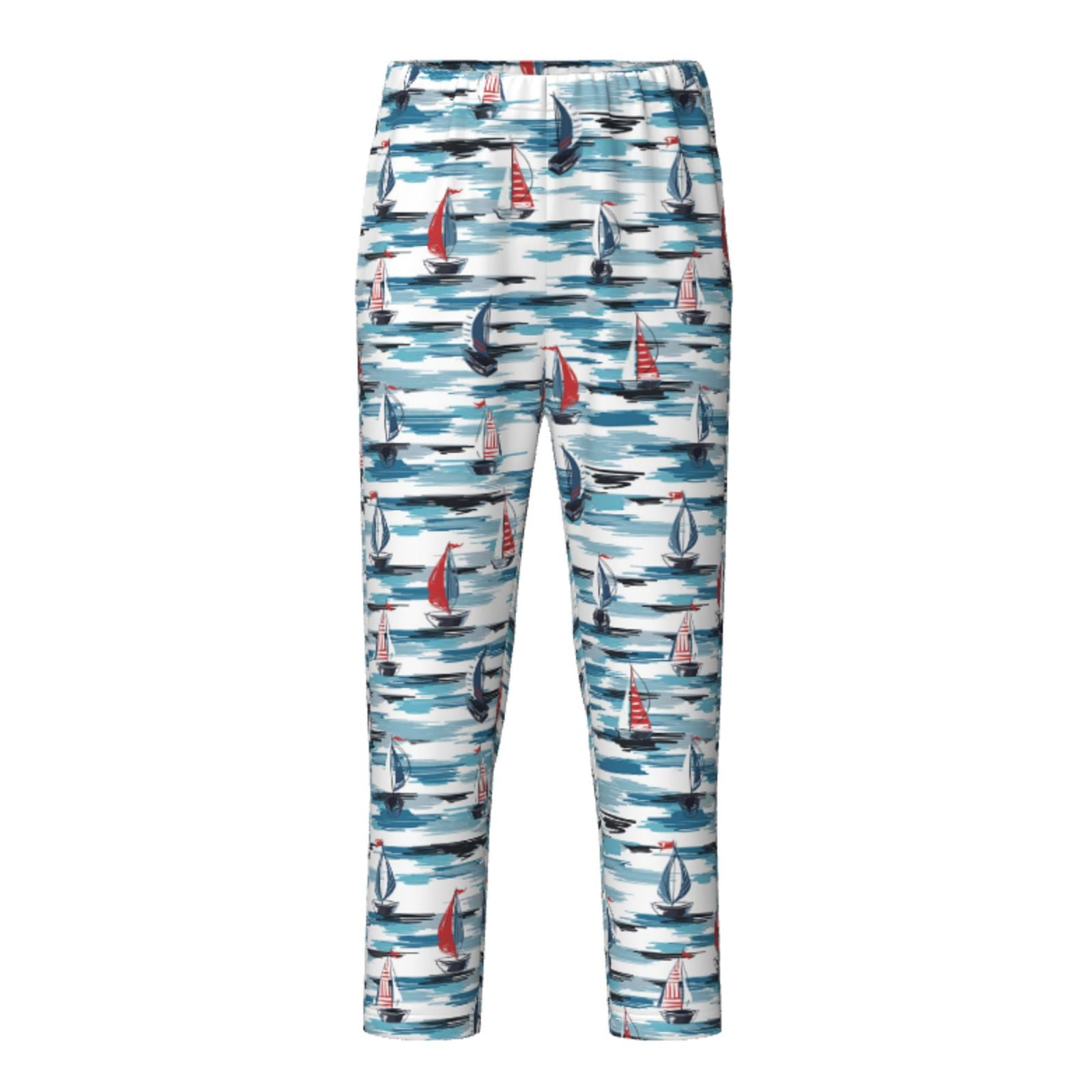 Zeuib Boat In Ocean Print Pajama Pants for Girls Boys,PJ Bottoms for ...