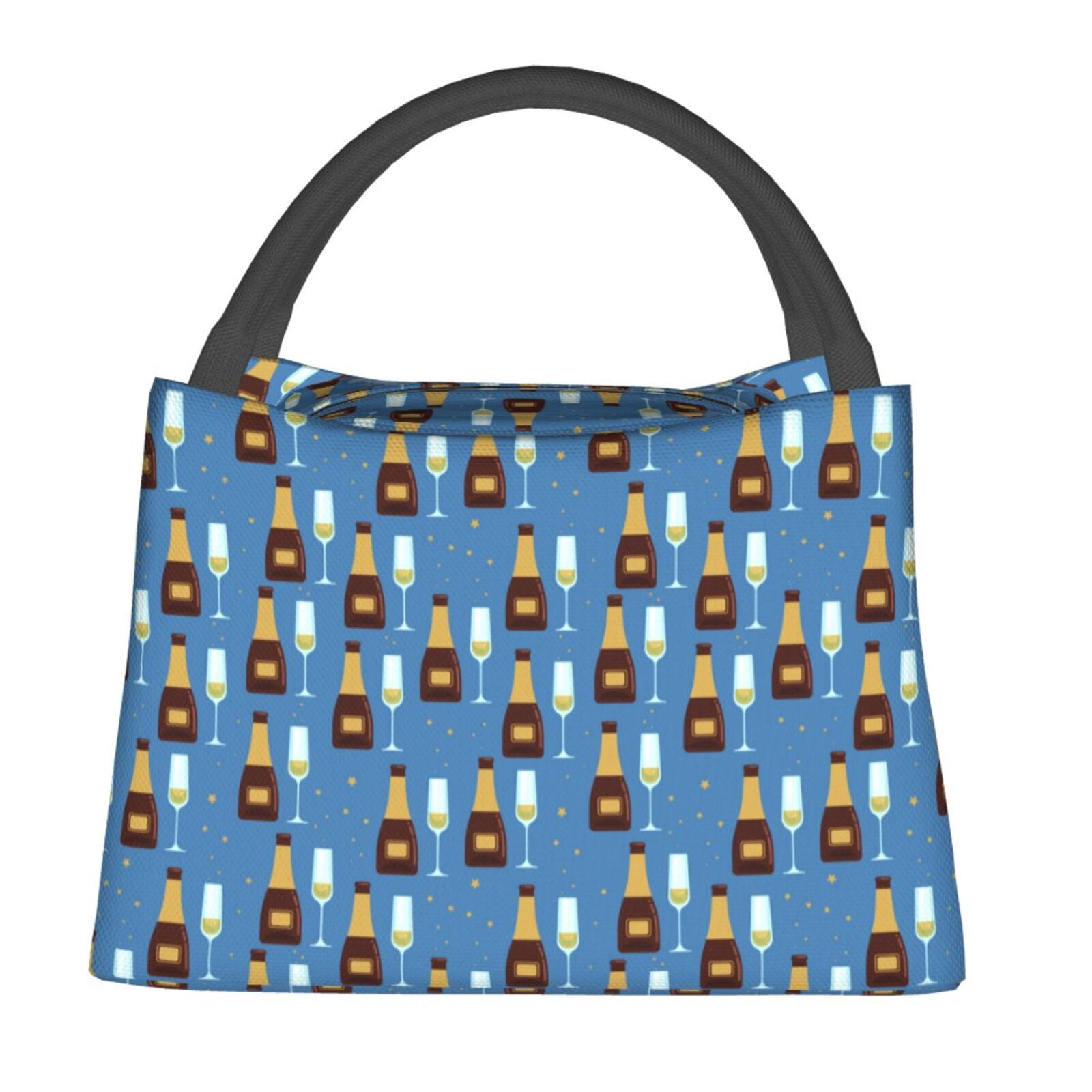 Zeuib Bottle And Glass Lunch Bag,Collapsible Cooler Bag Insulated ...