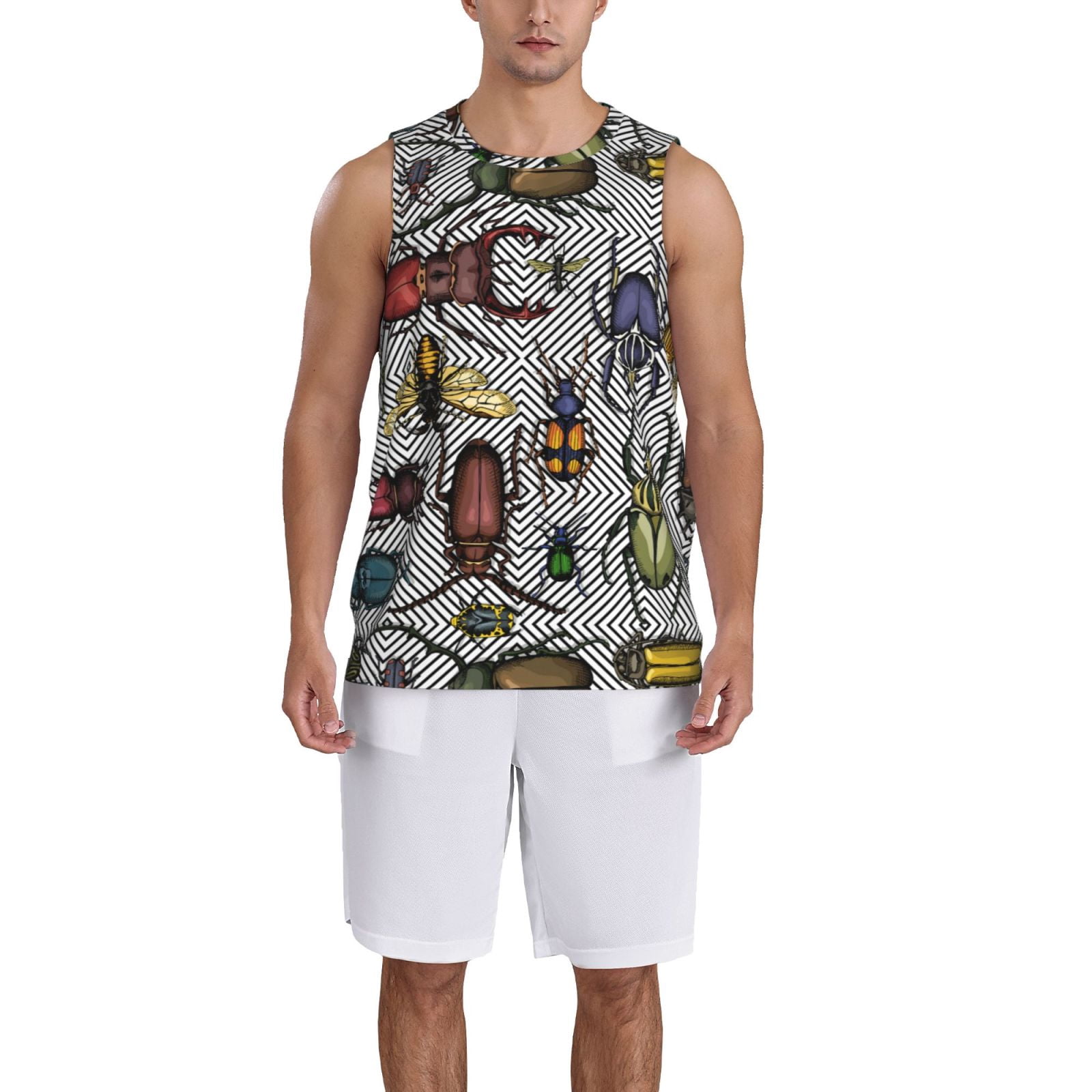 Zeuib Bright Insects Jersey Shirt for Men,Mesh Athletic Practice Sports ...