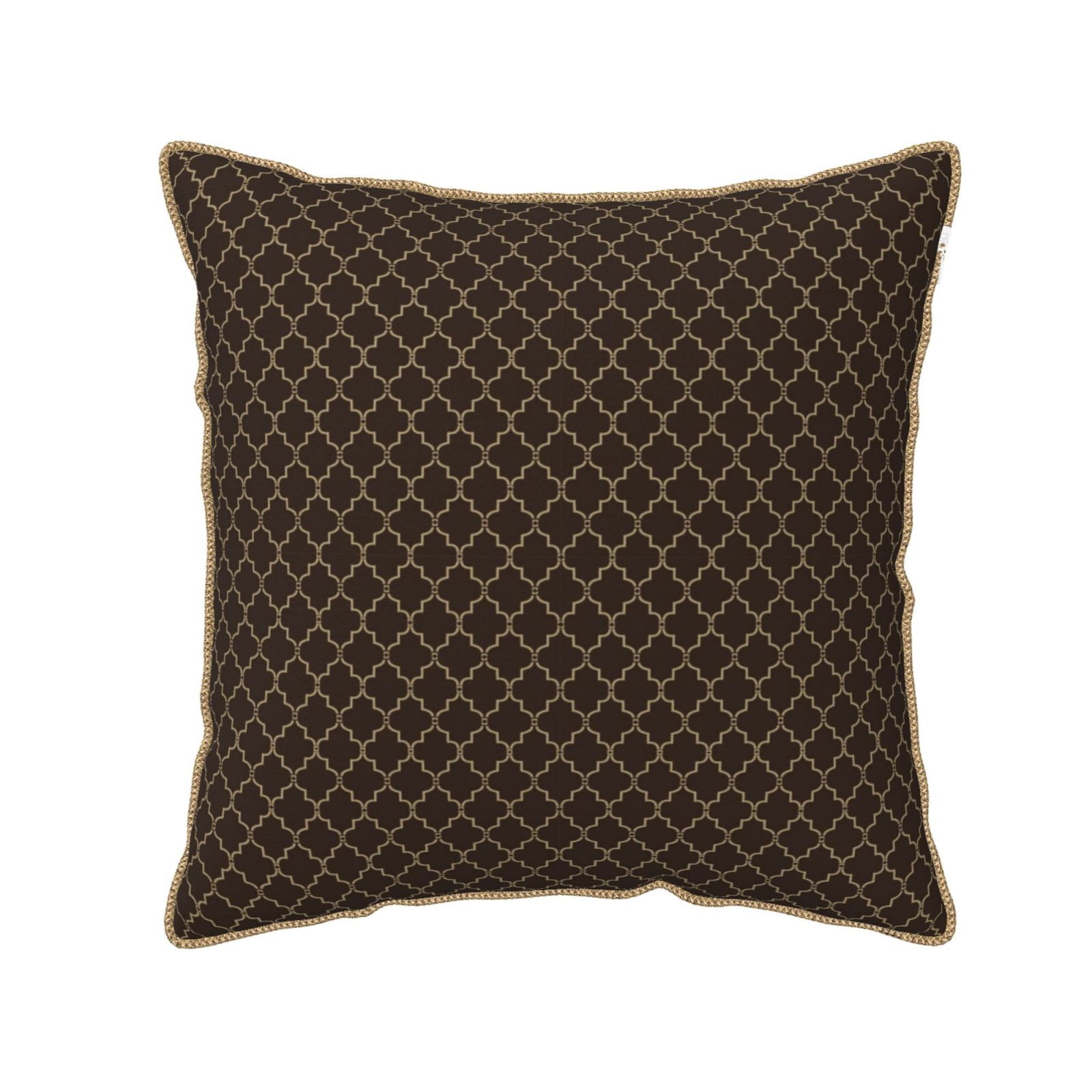 Zeuib Brown Moroccan Trellis Print Decorative Throw Pillow Covers ...