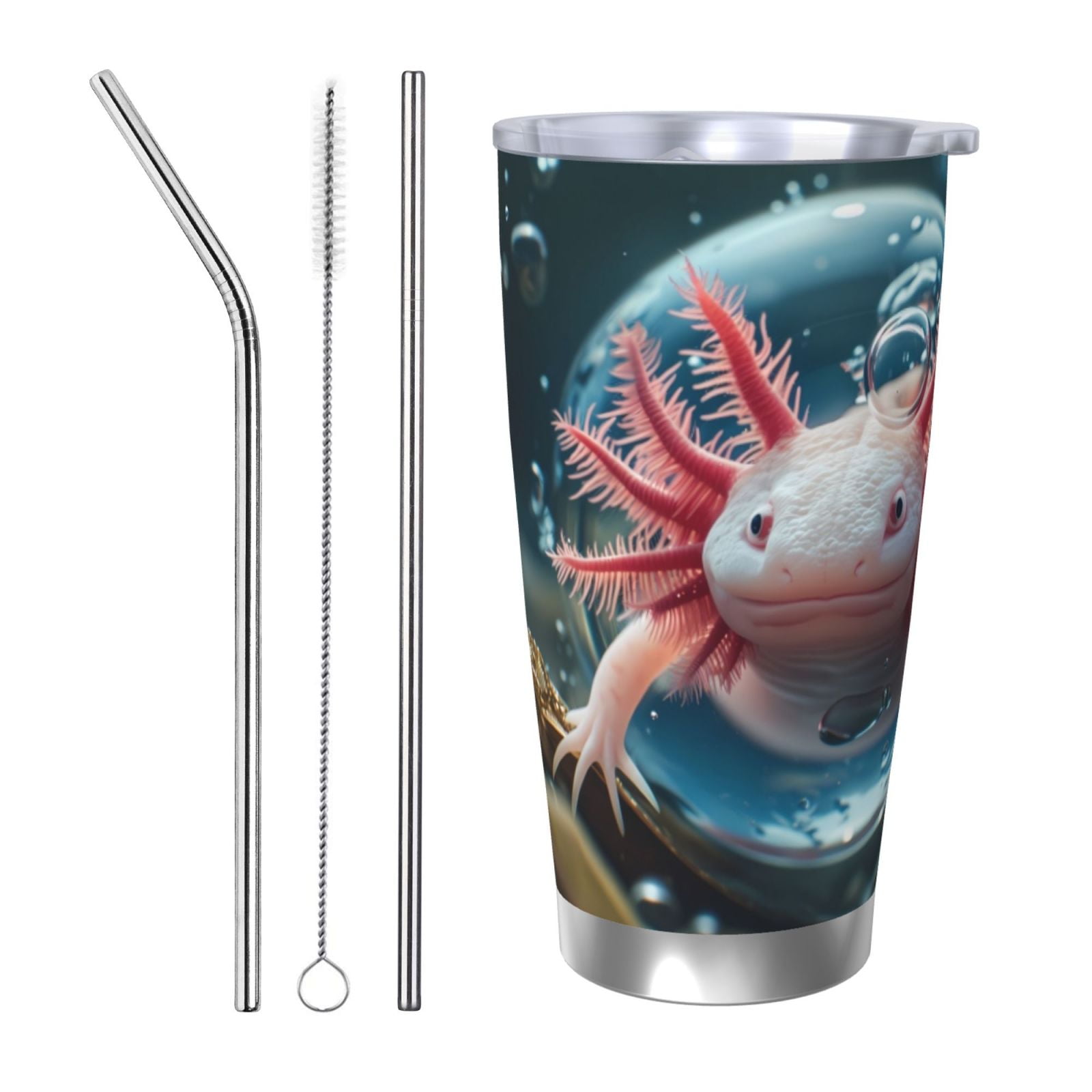 Zeuib Bubbles Axolotl Fantasy Printed 20oz Stainless Steel Insulated ...