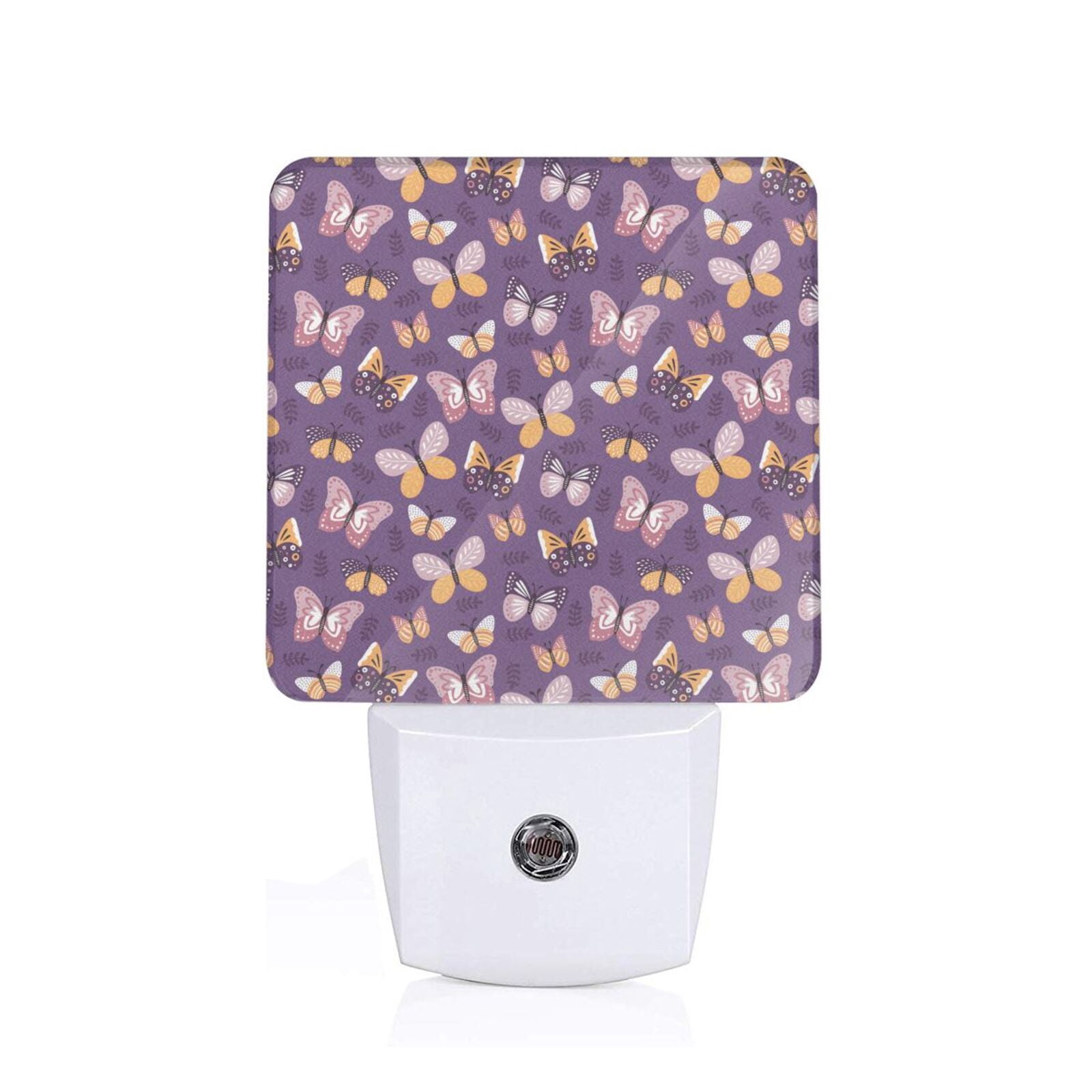 Zeuib Butterflies And Floral LED Night Light,Plug in Night Light with ...