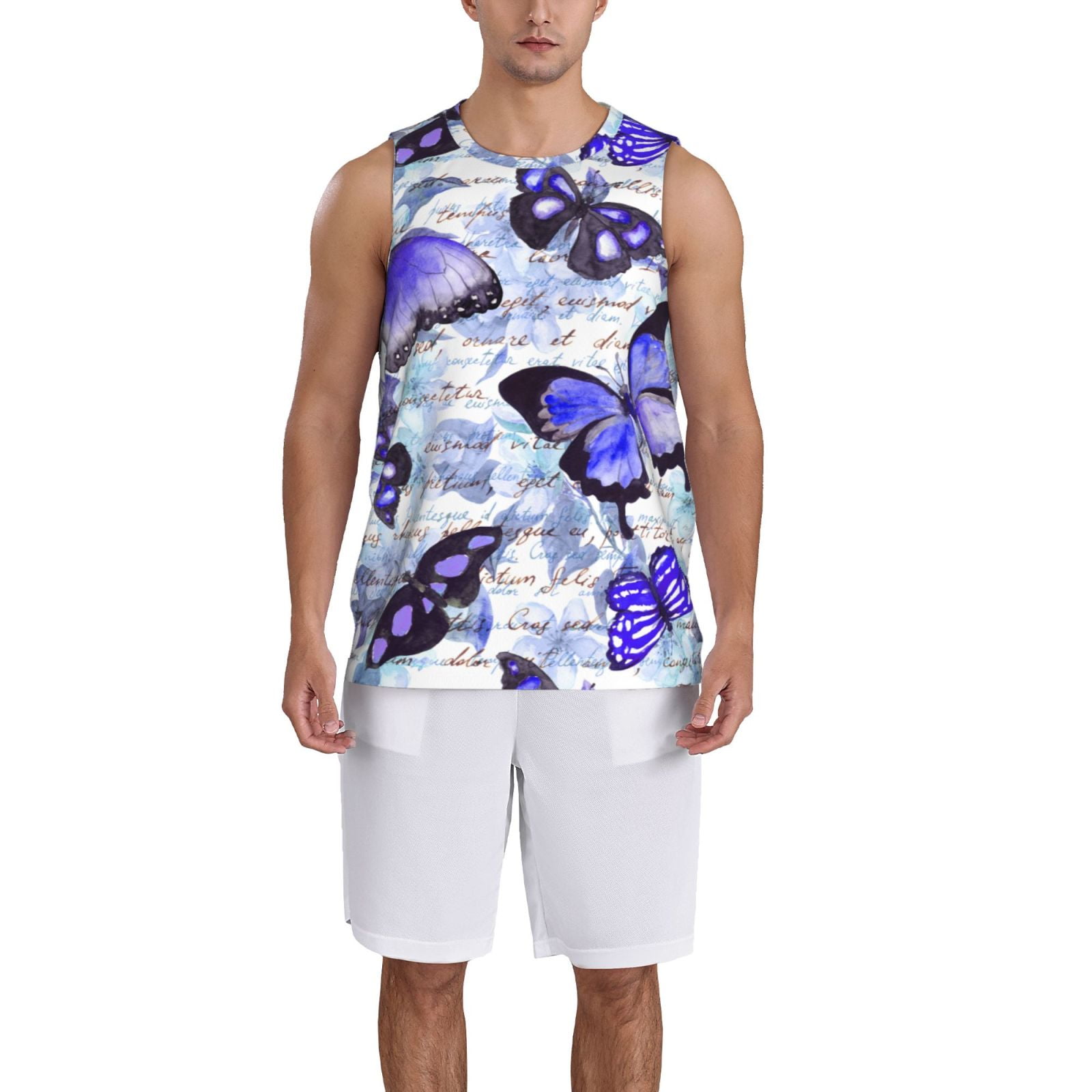 Zeuib Butterflies Jersey Shirt for Men,Mesh Athletic Practice Sports ...