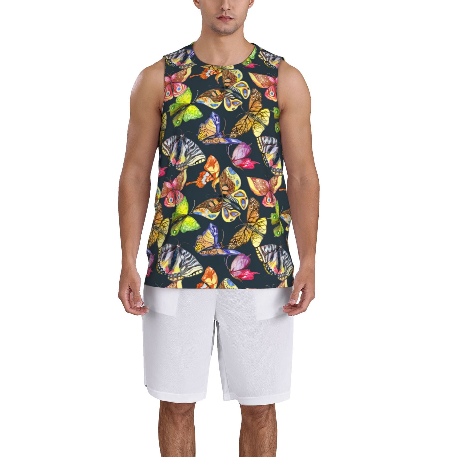 Zeuib Butterfly Wild Insect Jersey Shirt for Men,Mesh Athletic Practice ...