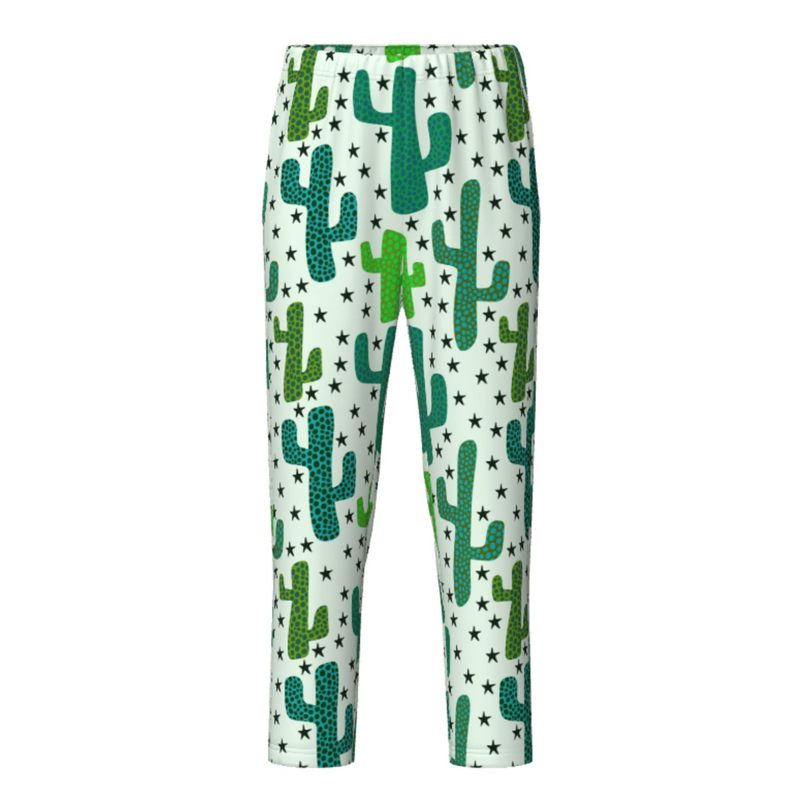 Zeuib Cactus 1 Print Pajama Pants for Girls Boys,PJ Bottoms for Kids ...
