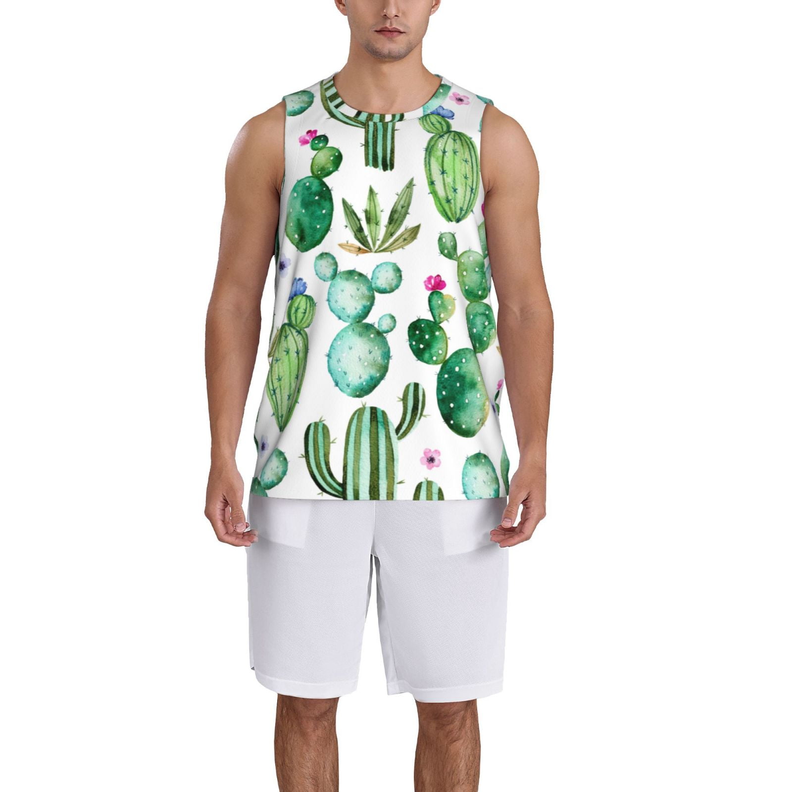 Zeuib Cactus Plants1 Jersey Shirt for Men,Mesh Athletic Practice Sports ...