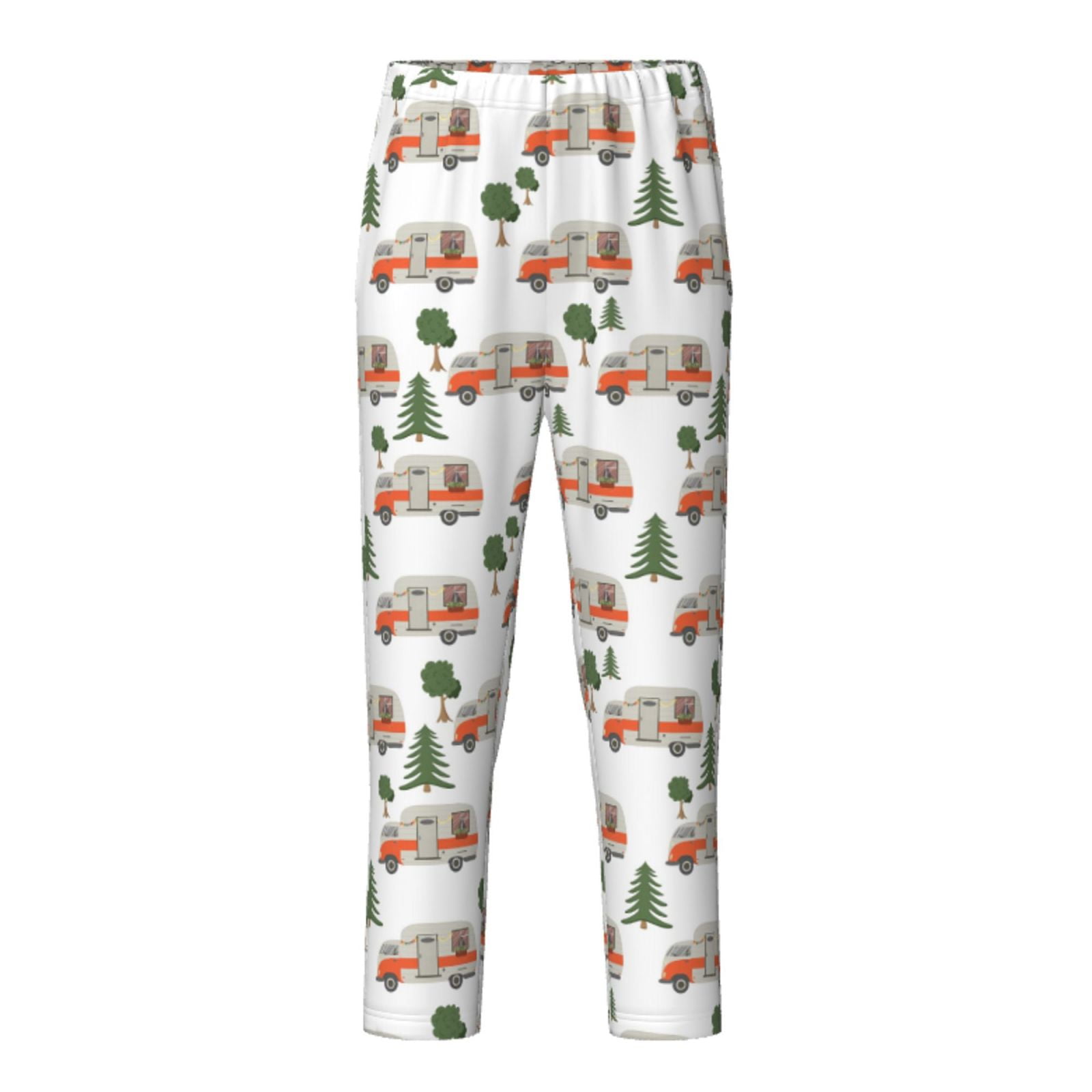 Zeuib Camp Van Print Pajama Pants for Girls Boys,PJ Bottoms for Kids ...