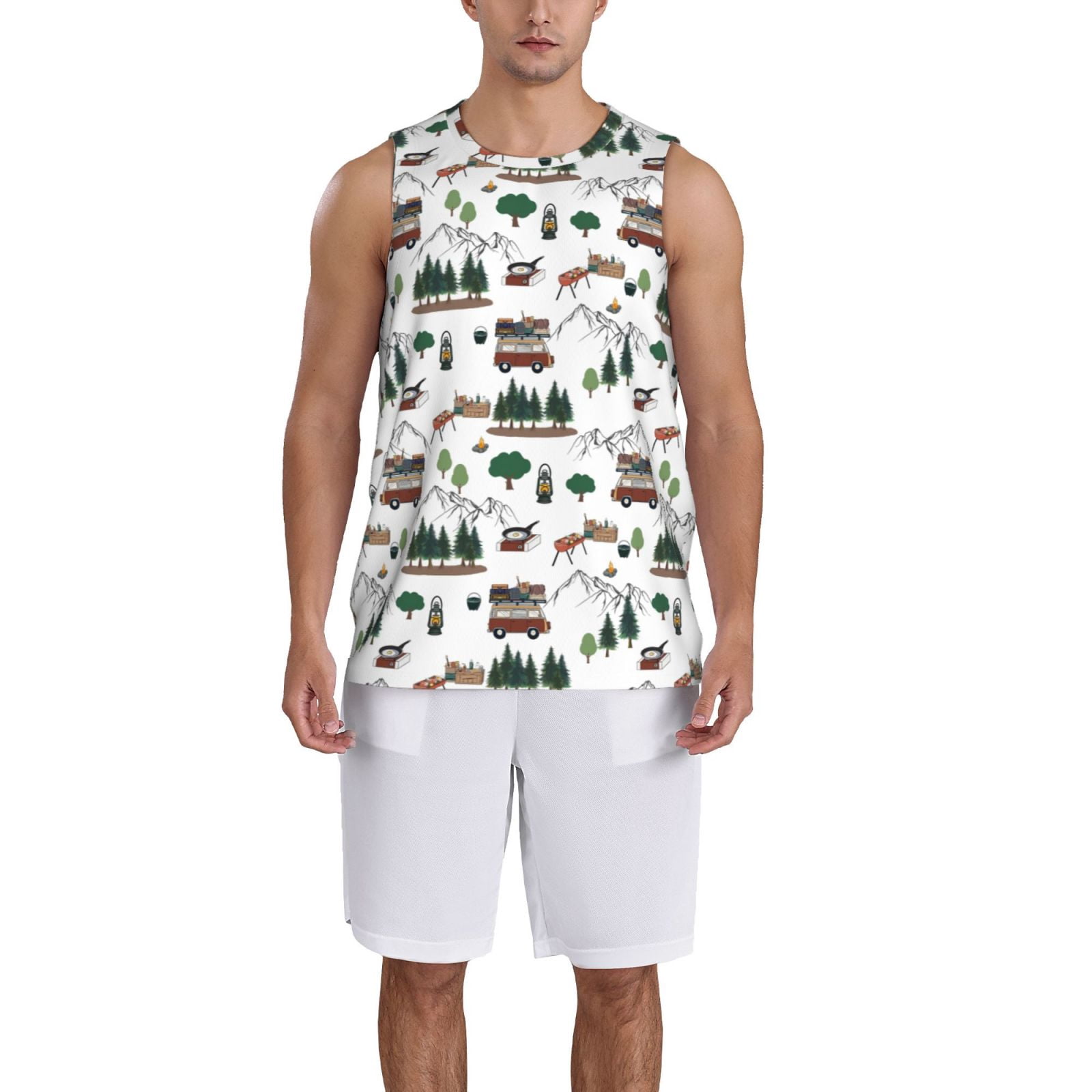 Zeuib Camping Caravan 2 Jersey Shirt for Men,Mesh Athletic Practice ...