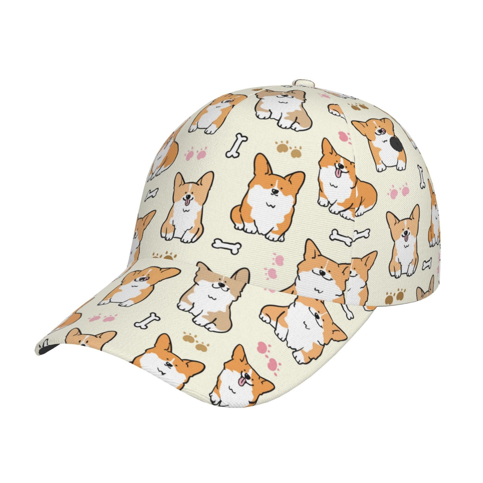 Zeuib Cartoon Corgi Baseball Cap Adjustable Size for Running Workouts ...