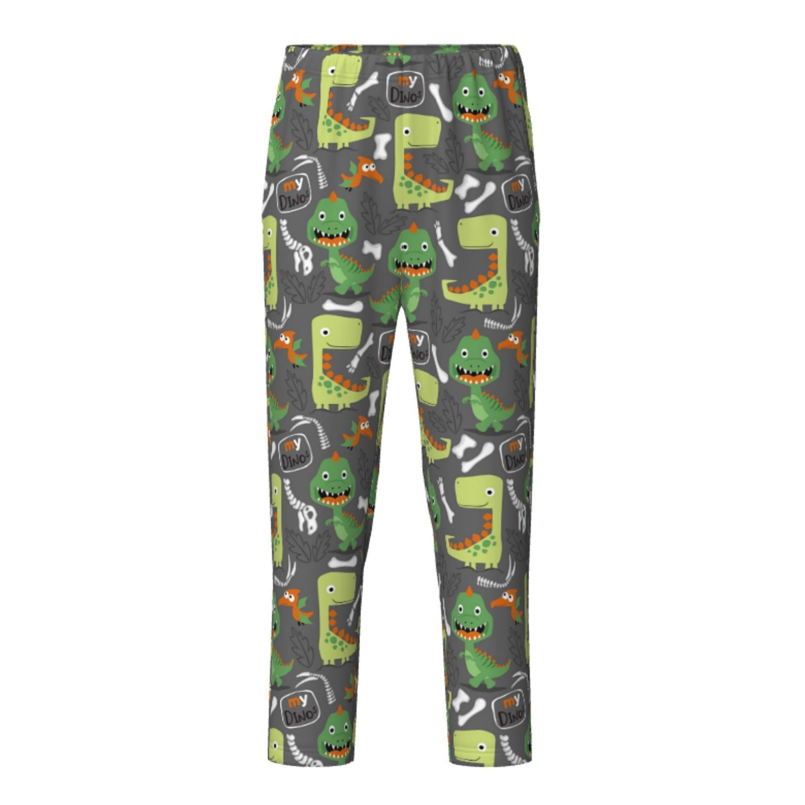 Zeuib Cartoon Dinosaurs (2) Print Pajama Pants for Girls Boys,PJ ...