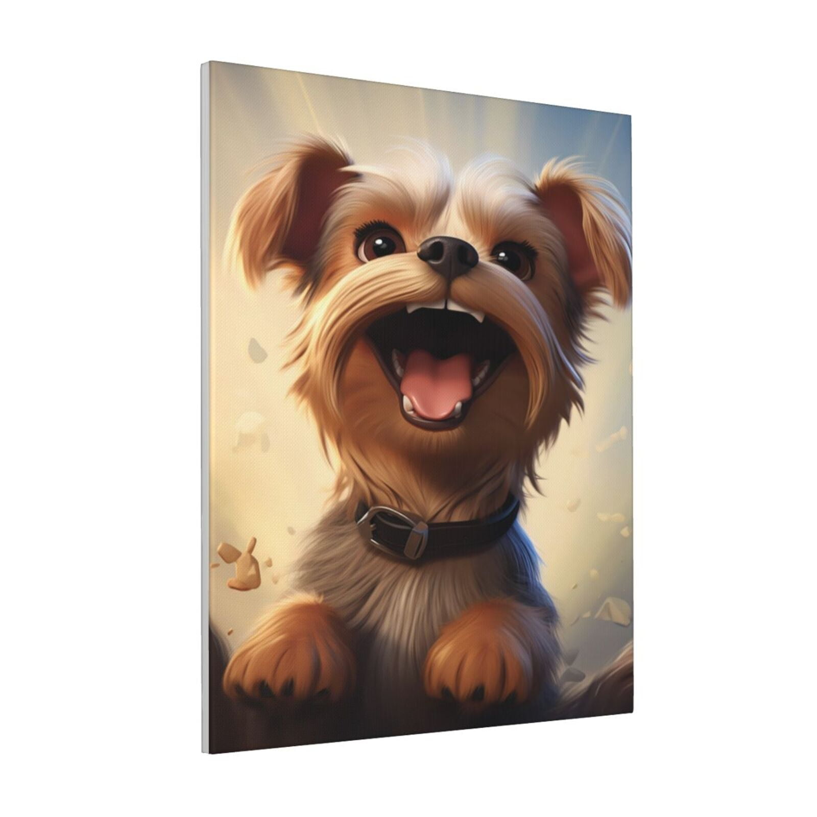 Zeuib Cartoon Happy Cute Puppy Print Farmhouse Canvas Wall Art For ...