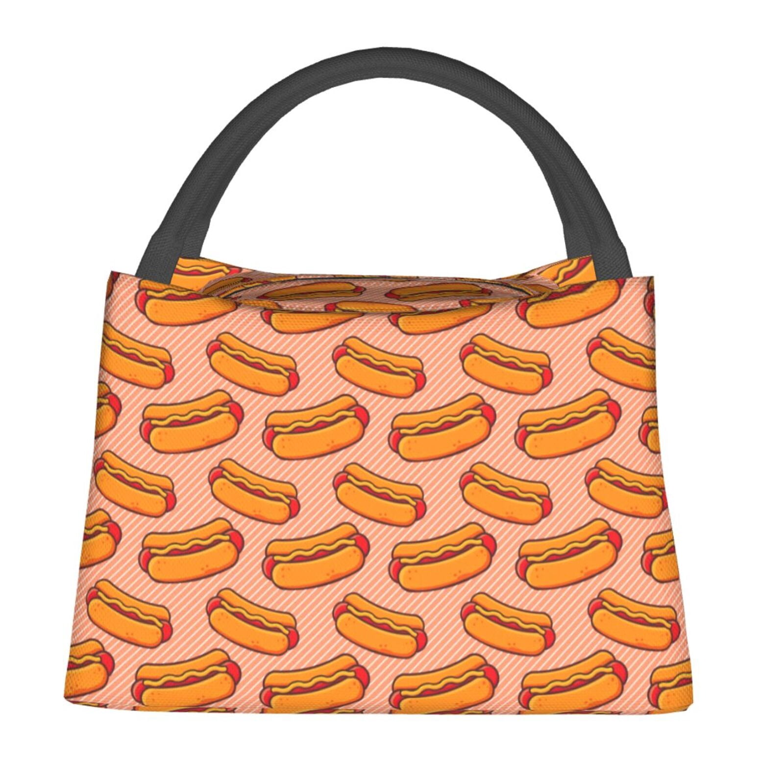 Zeuib Cartoon Hot Dog Lunch Bag,Collapsible Cooler Bag Insulated ...