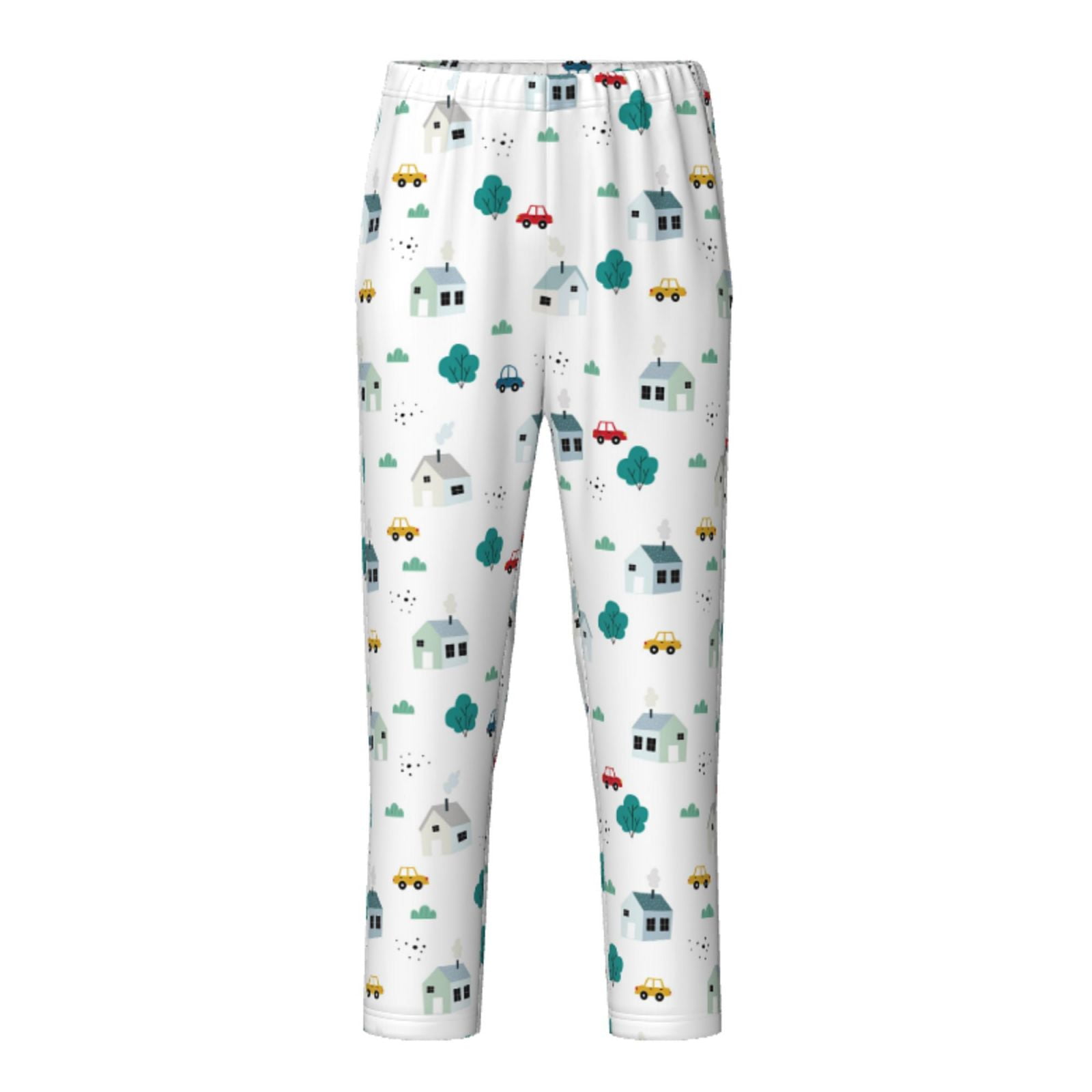 Zeuib Cartoon House Car Print Pajama Pants for Girls Boys,PJ Bottoms ...