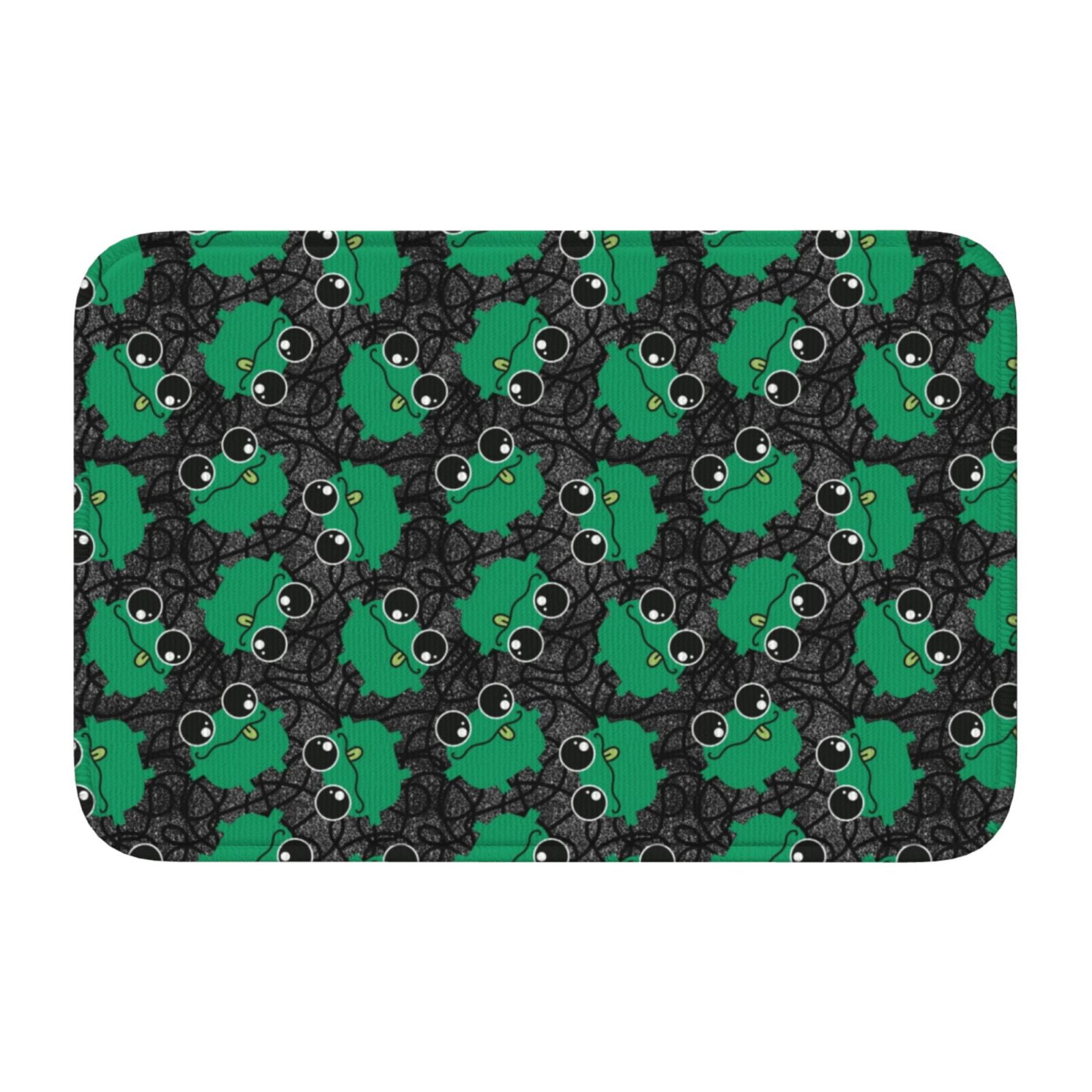 Zeuib Cartoon Kawaii Frogs Anti-Slip Polyester Floor Mat - Durable, Non ...