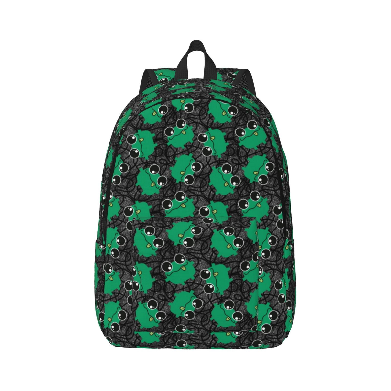 Zeuib Cartoon Kawaii Frogs Stylish and Durable Canvas Backpack: Perfect ...