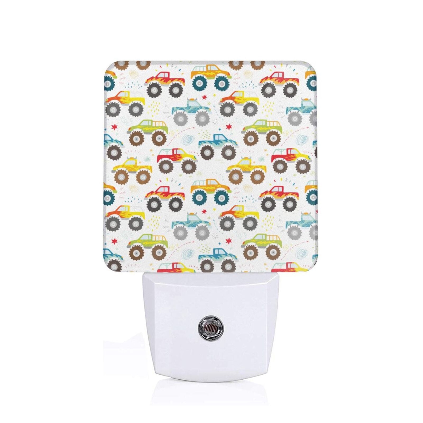 Zeuib Cartoon Monster Trucks LED Night Light,Plug in Night Light with ...