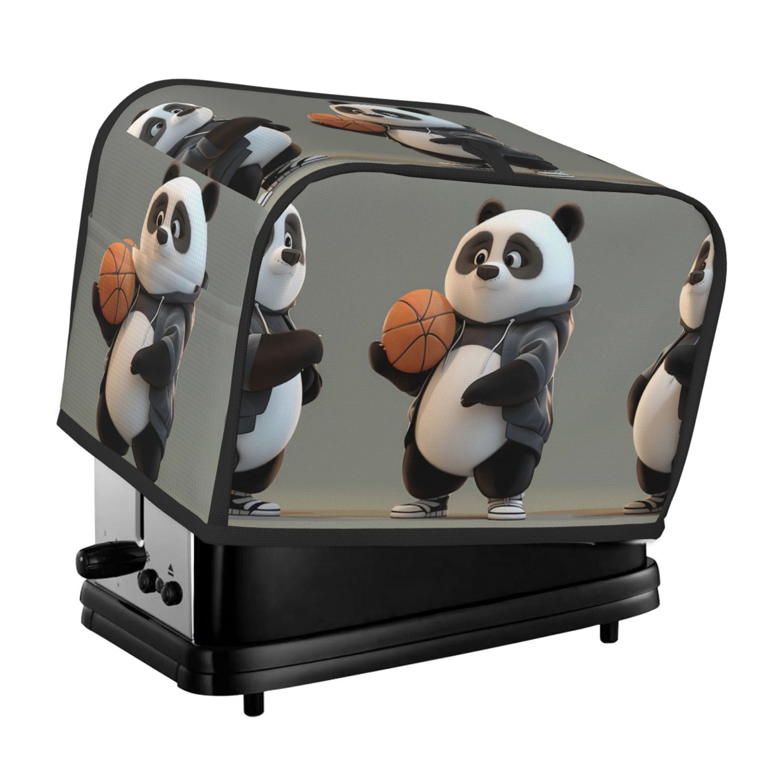 Zeuib Cartoon Pandas Basketball Two Slice Toaster Dust Cover Appliance ...