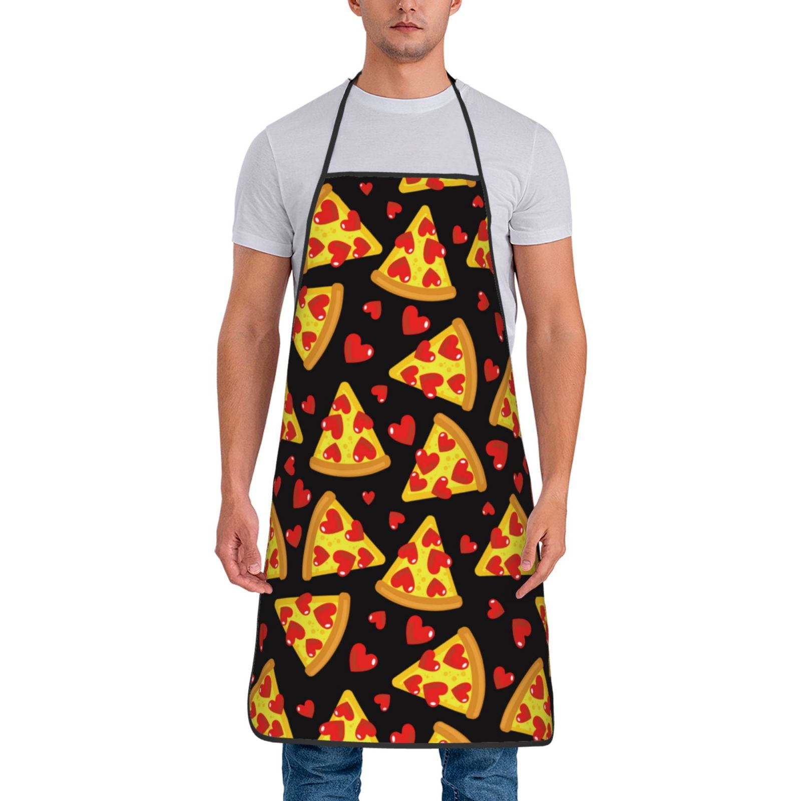 Zeuib Cartoon Pizza Print Unisex Waterproof Aprons ,Cooking Aprons for ...