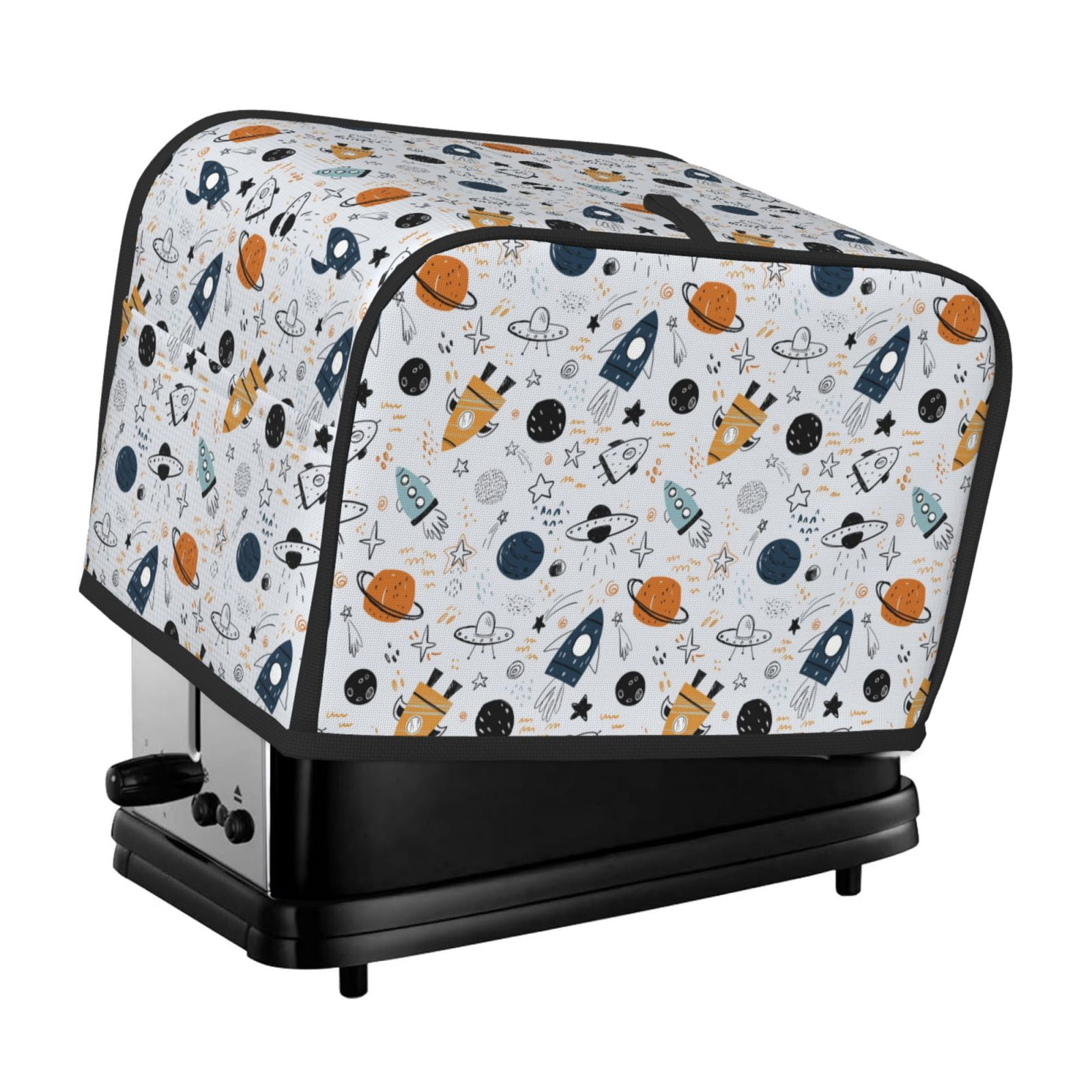 Zeuib Cartoon Planets Printed 2 slice Toaster Cover, Polyester Fabric Quilted Two Slice Kitchen ...