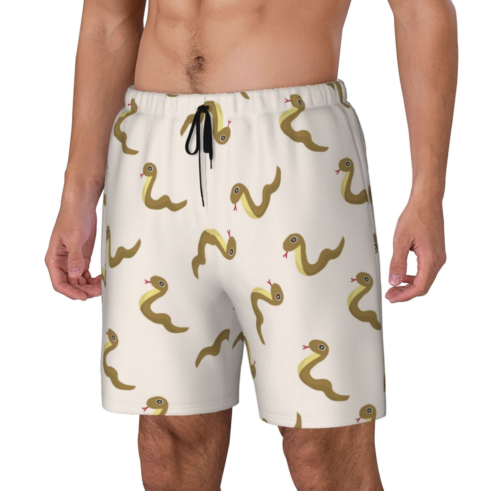 Zeuib Cartoon Snake Print Swimming Trunks for Men Boys,Swimming Shorts ...