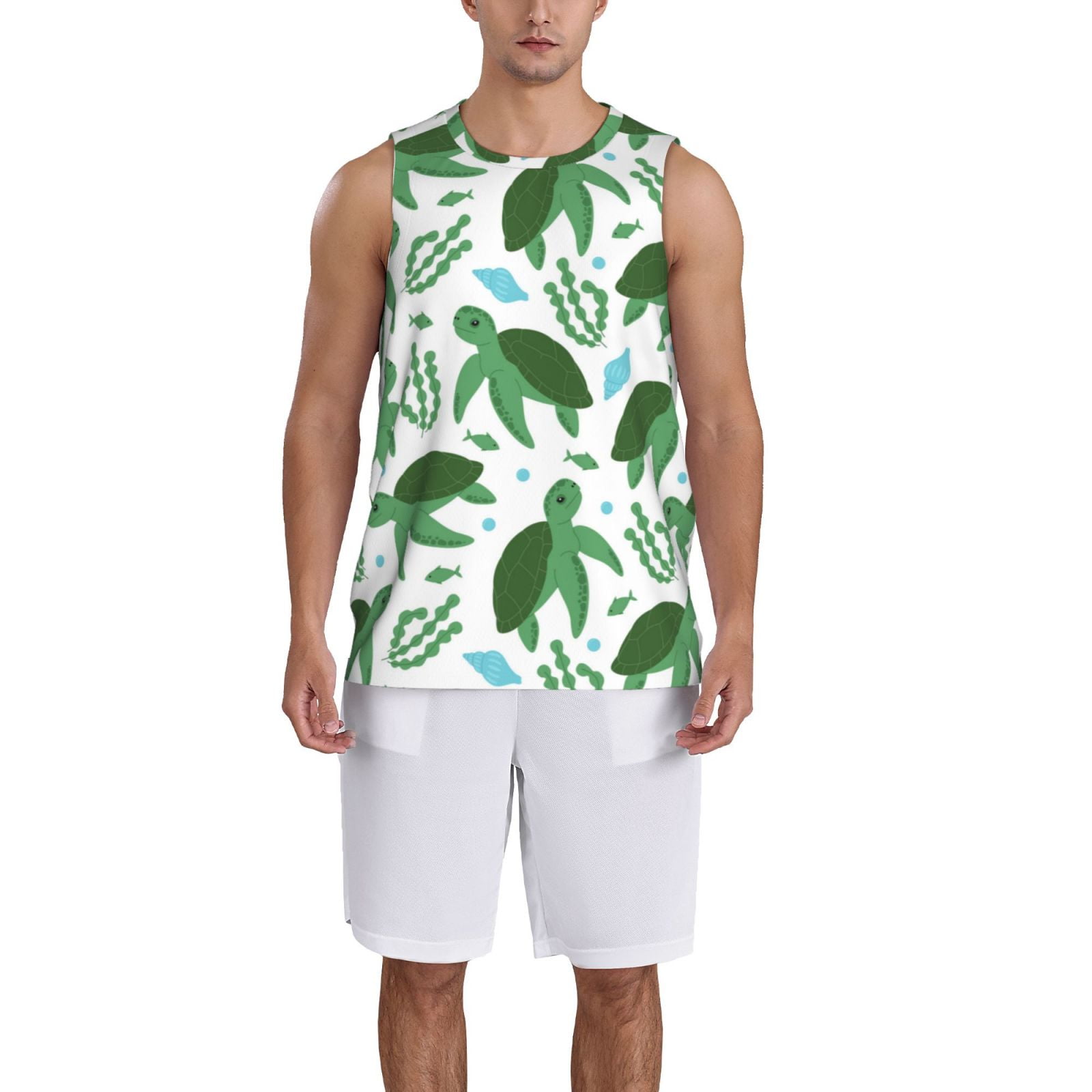 Zeuib Cartoon Turtle Jersey Shirt for Men,Mesh Athletic Practice Sports ...