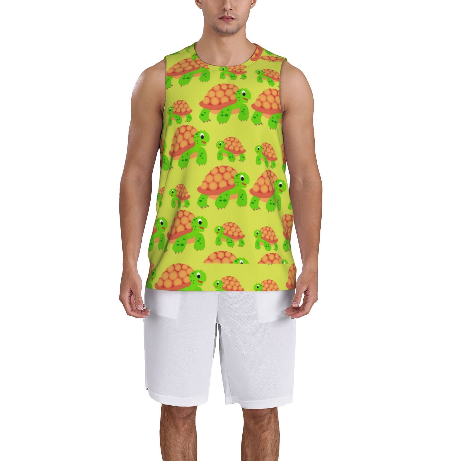 Zeuib Cartoon Turtles 1 Jersey Shirt for Men,Mesh Athletic Practice ...