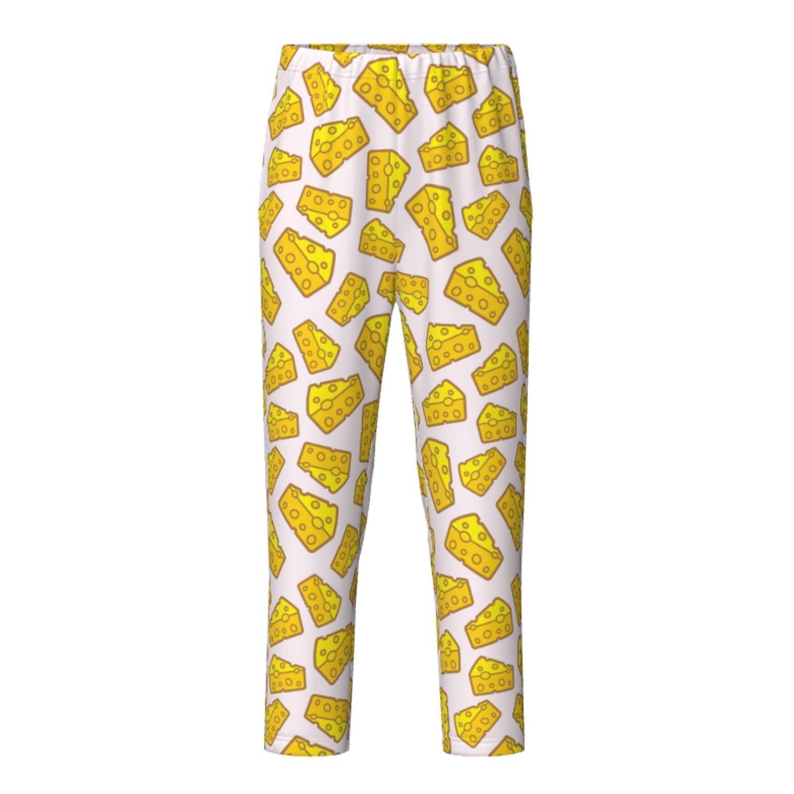 Zeuib Cheese Print Pajama Pants for Girls Boys,PJ Bottoms for Kids ...