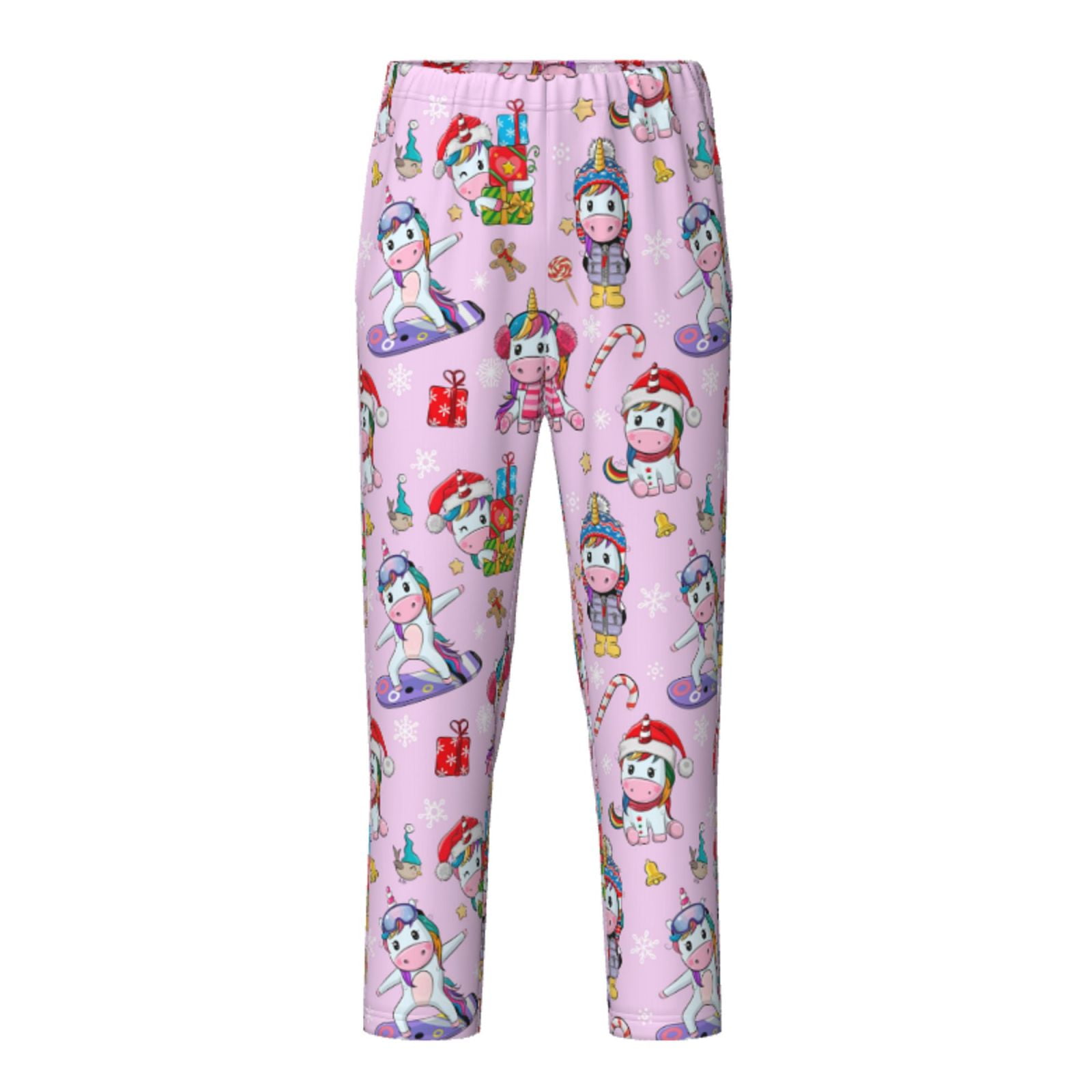 Zeuib Christmas Unicorns Print Pajama Pants for Girls Boys,PJ Bottoms ...