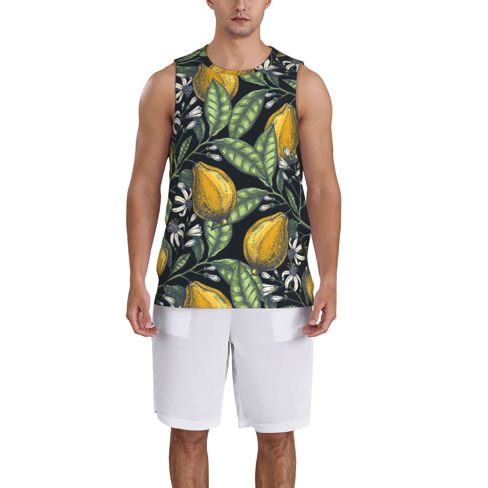 Zeuib Citrus Fruits Elegant Lemons Jersey Shirt for Men,Mesh Athletic ...