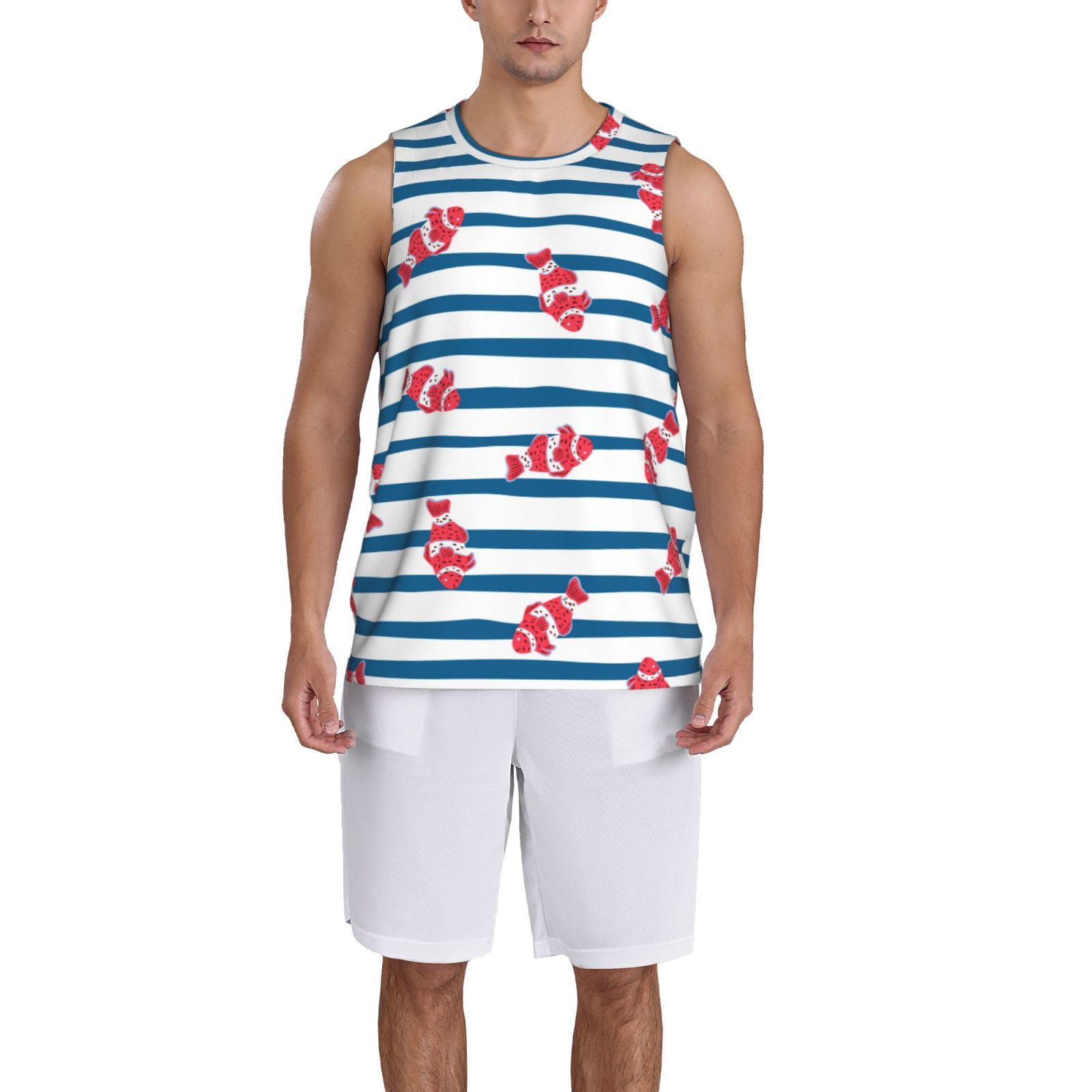 Zeuib Clown Fish Jersey Shirt for Men,Mesh Athletic Practice Sports ...