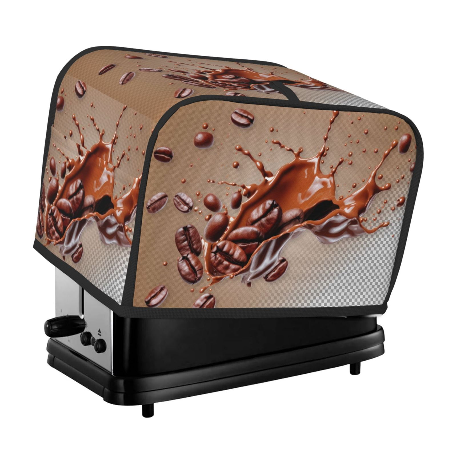 Zeuib Coffee Beans Chocolate Splash Two Slice Toaster Dust Cover ...