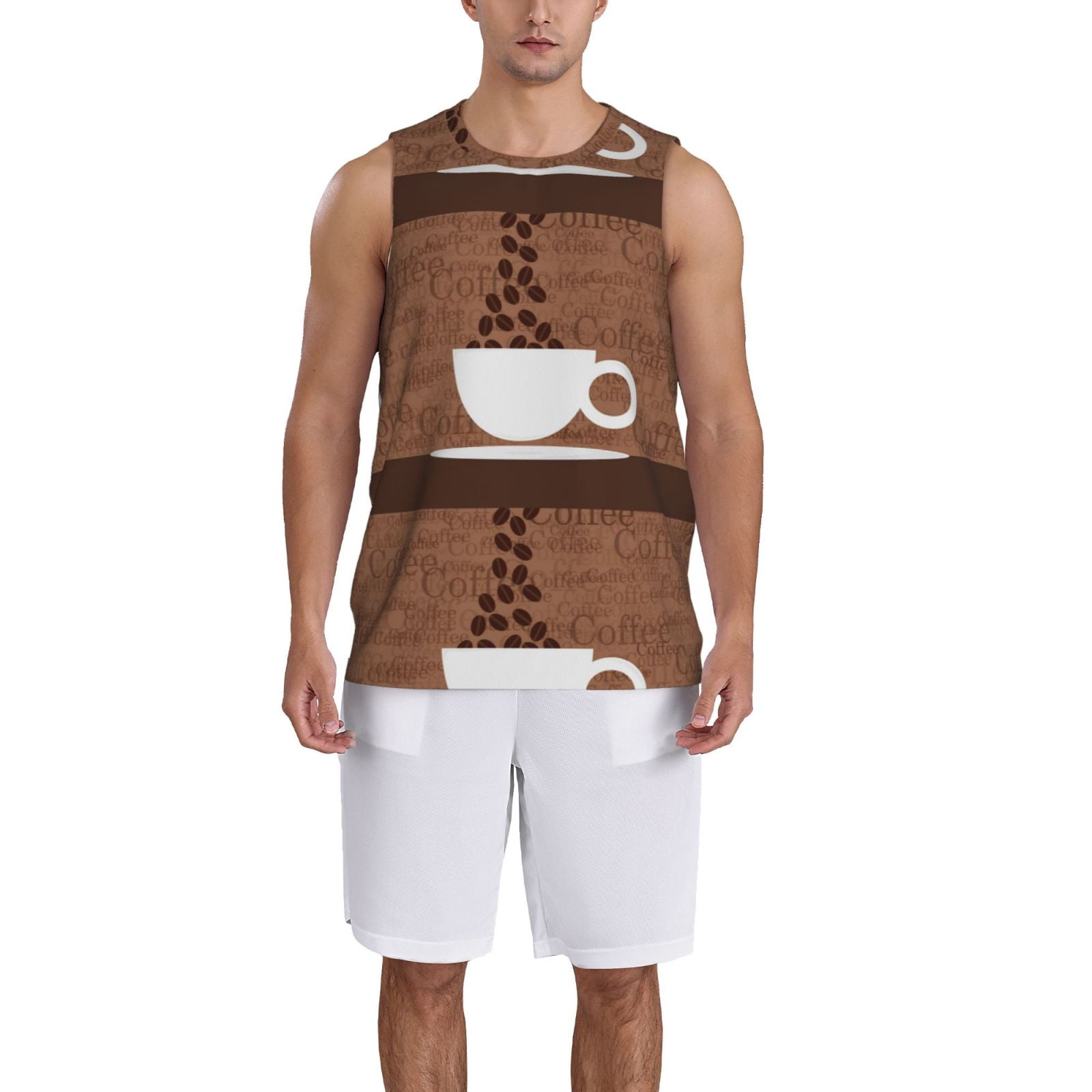 Zeuib Coffee Cafe Cup Jersey Shirt for Men,Mesh Athletic Practice ...