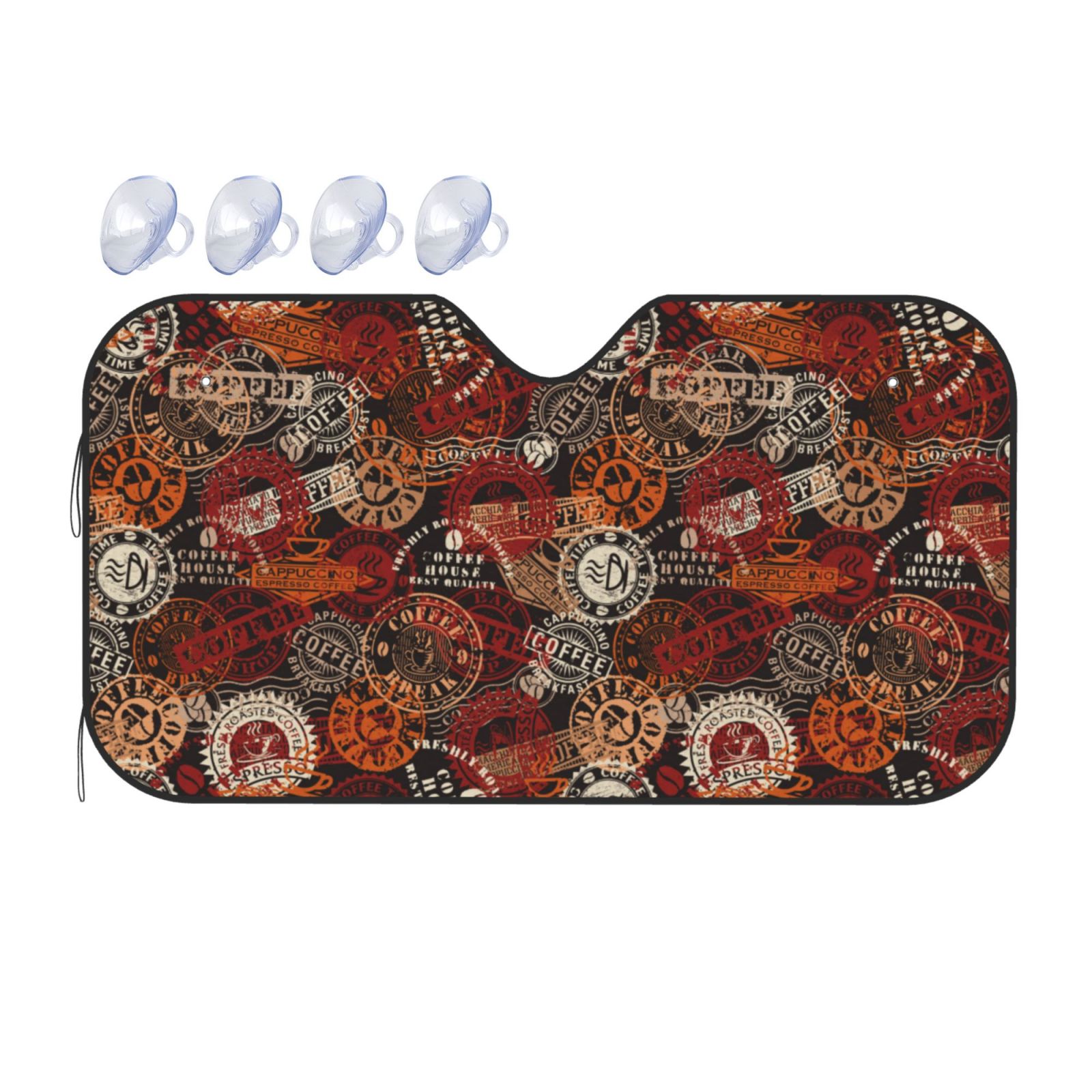 Zeuib Coffee Stamp Premium Car Sunshade: Superior Sun Protection and ...