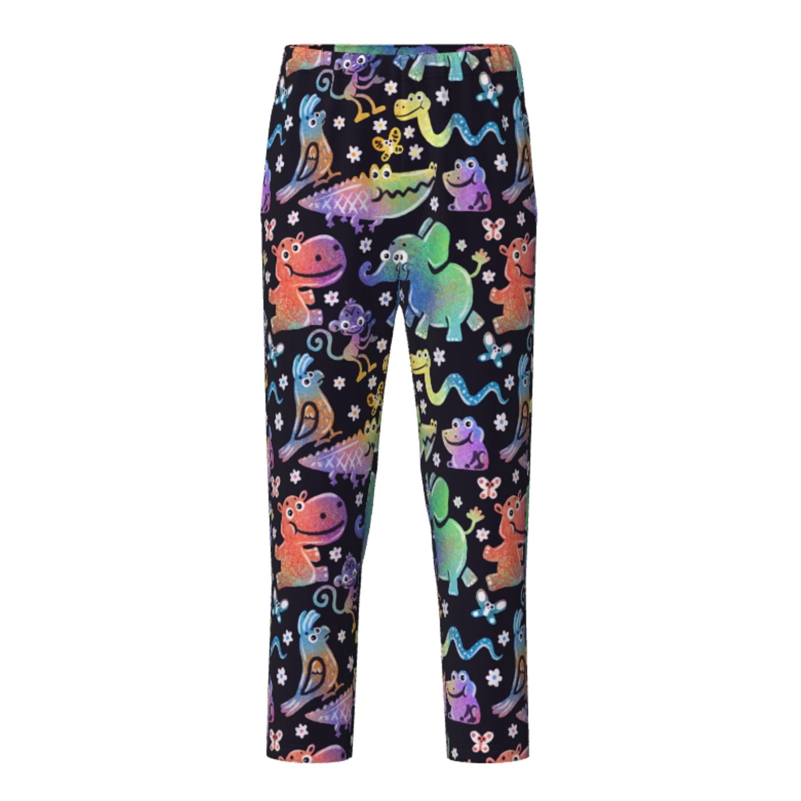 Zeuib Colorful Animals Print Pajama Pants for Girls Boys,PJ Bottoms for ...