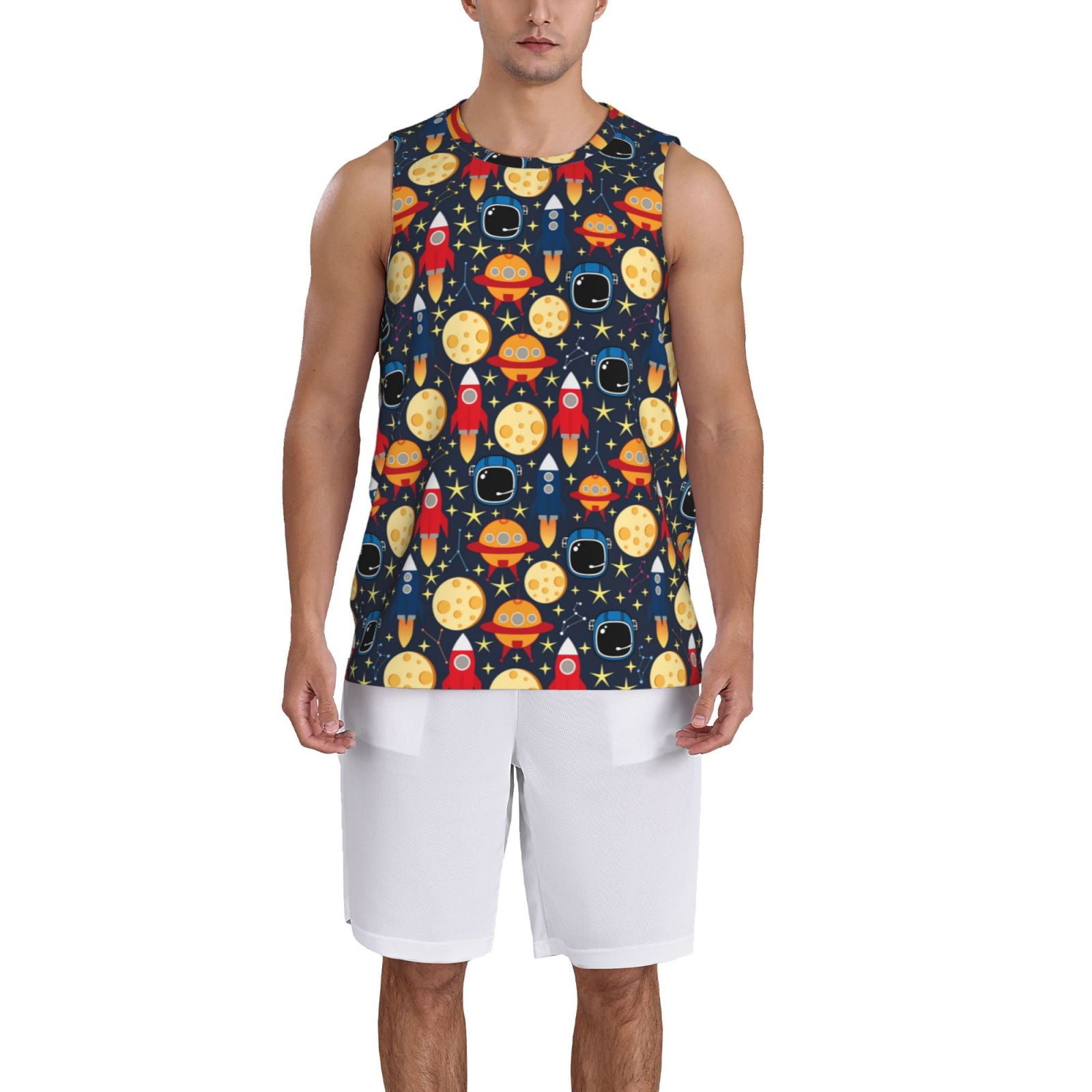 Zeuib Colorful Astronomy Jersey Shirt for Men,Mesh Athletic Practice ...