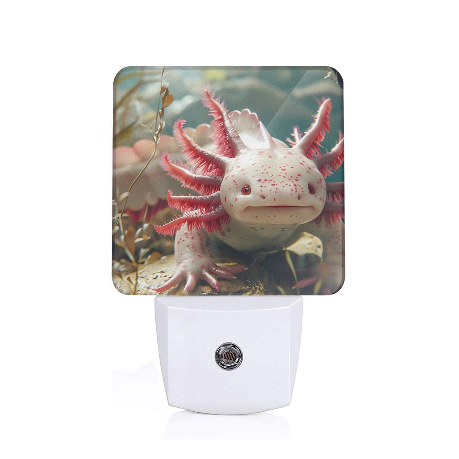Zeuib Colorful Axolotl Underwater LED Night Light,Plug in Night Light ...