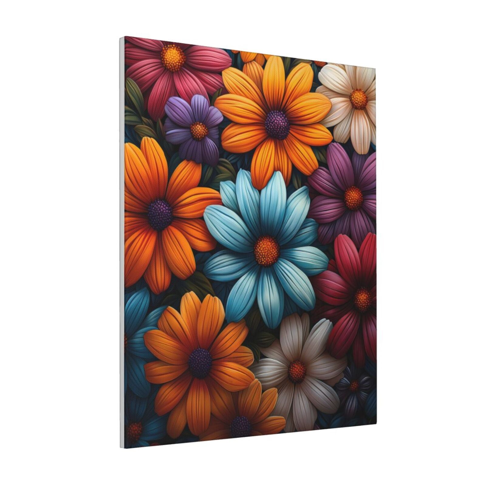 Zeuib Colorful Blooming Flowers Print Farmhouse Canvas Wall Art For ...