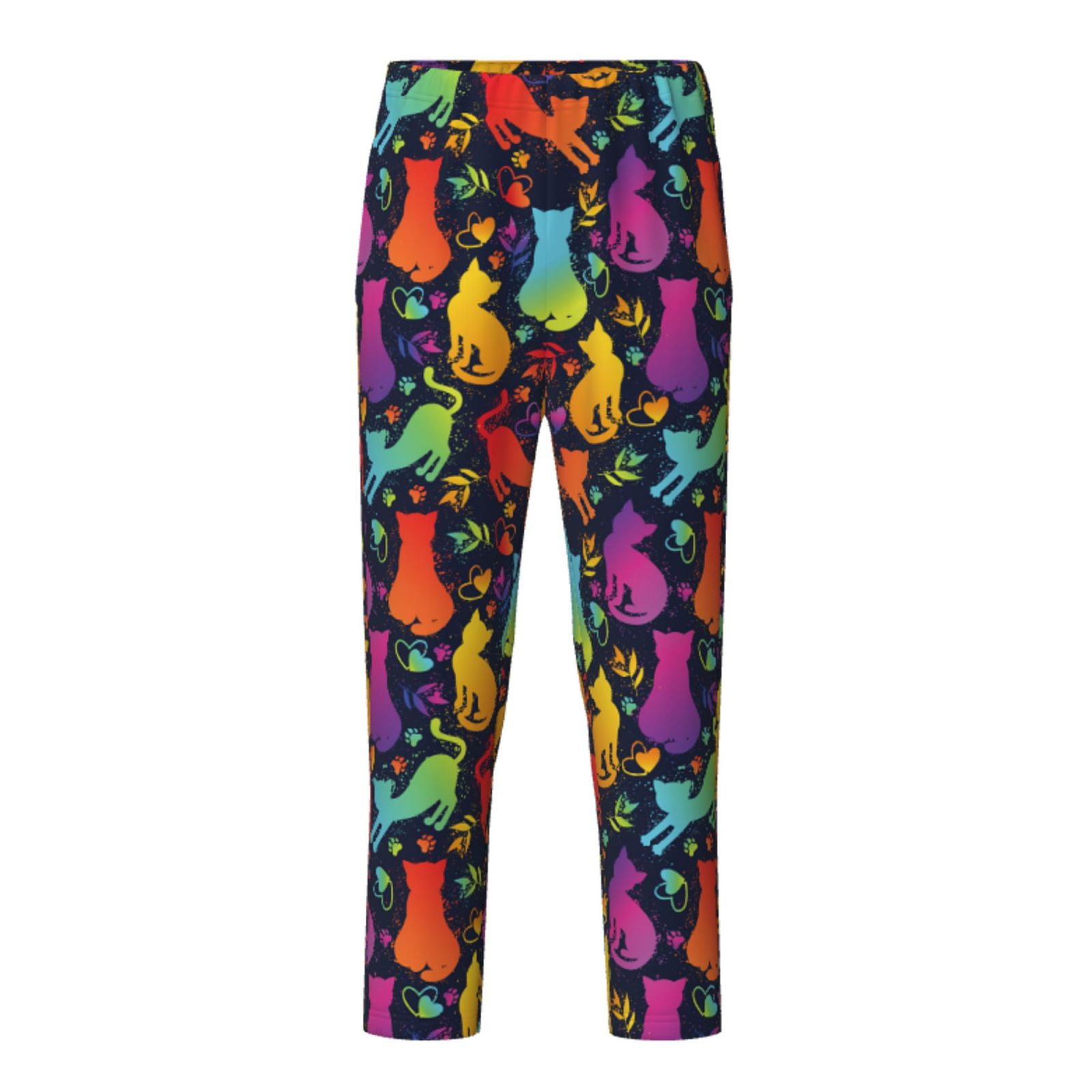 Zeuib Colorful Cats Print Pajama Pants for Girls Boys,PJ Bottoms for ...