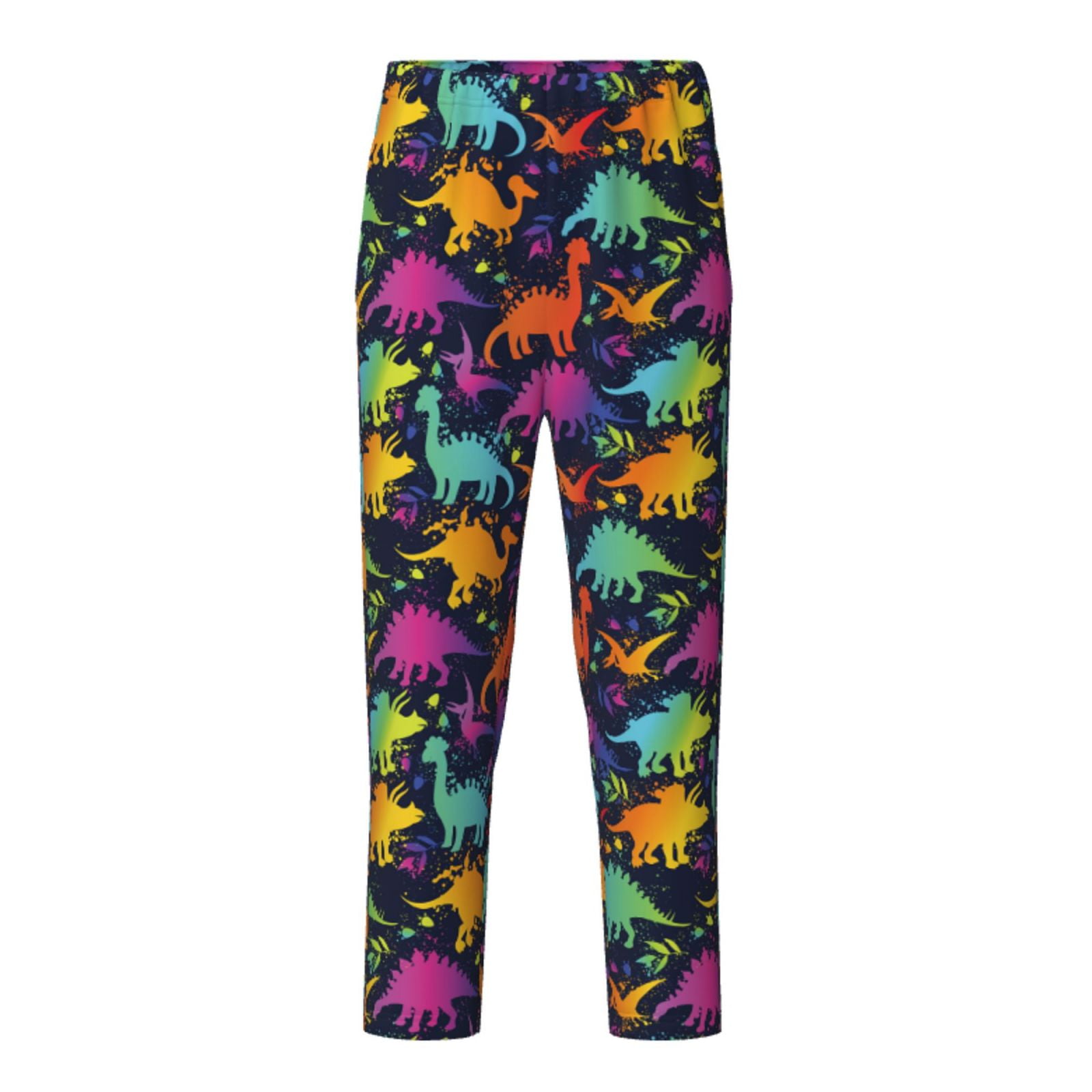 Zeuib Colorful Dinosaur Print Pajama Pants for Girls Boys,PJ Bottoms ...