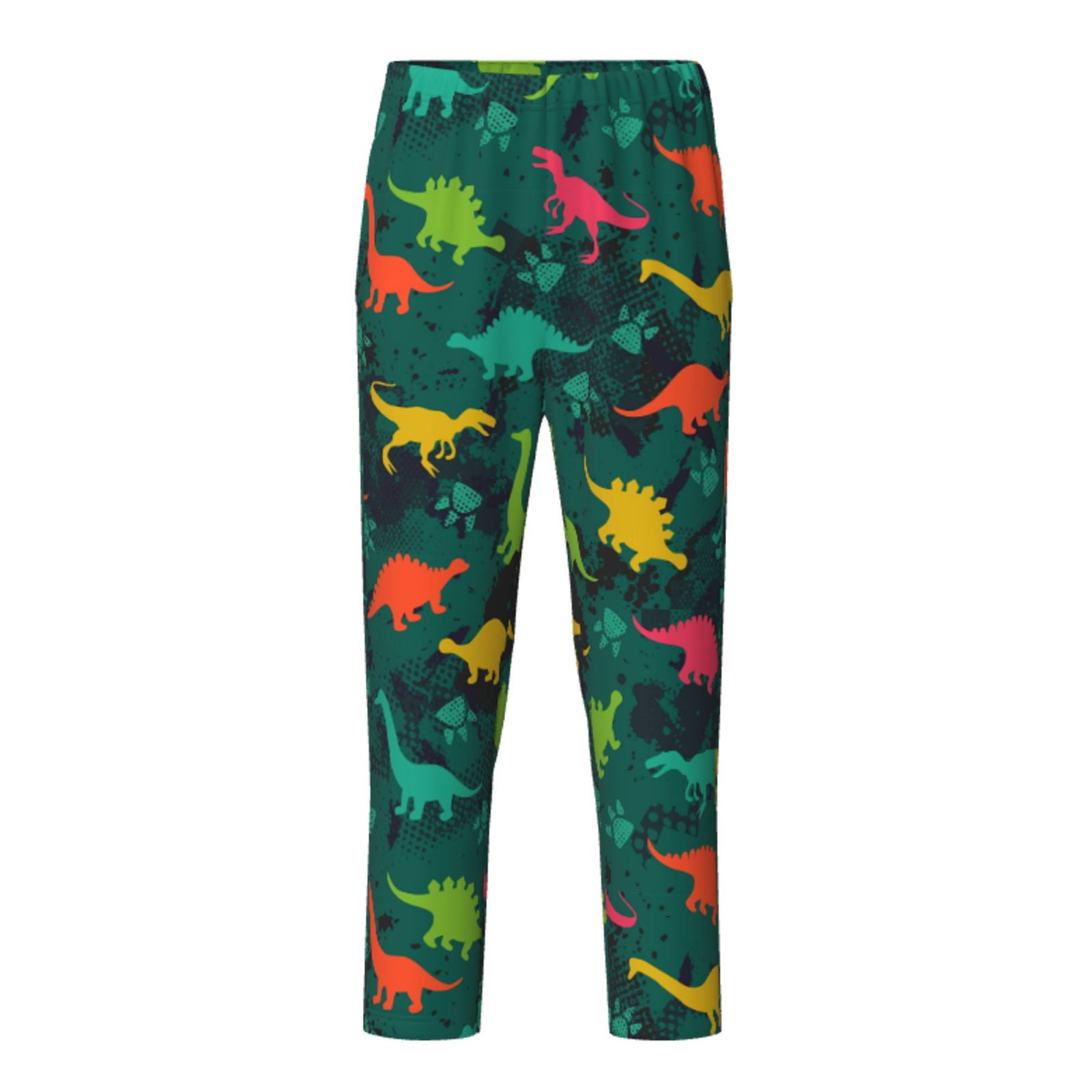 Zeuib Colorful Dinosaurs Print Pajama Pants for Girls Boys,PJ Bottoms ...