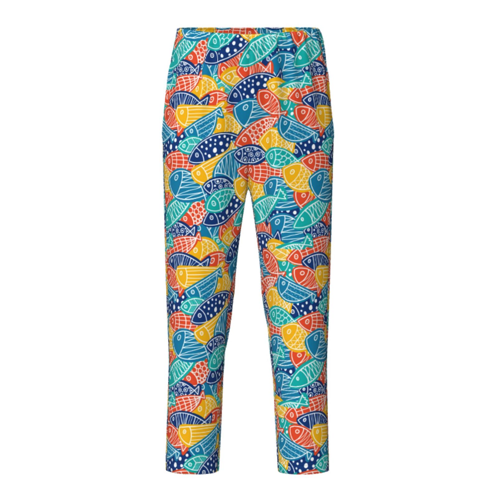 Zeuib Colorful Fish 1 Print Pajama Pants for Girls Boys,PJ Bottoms for ...