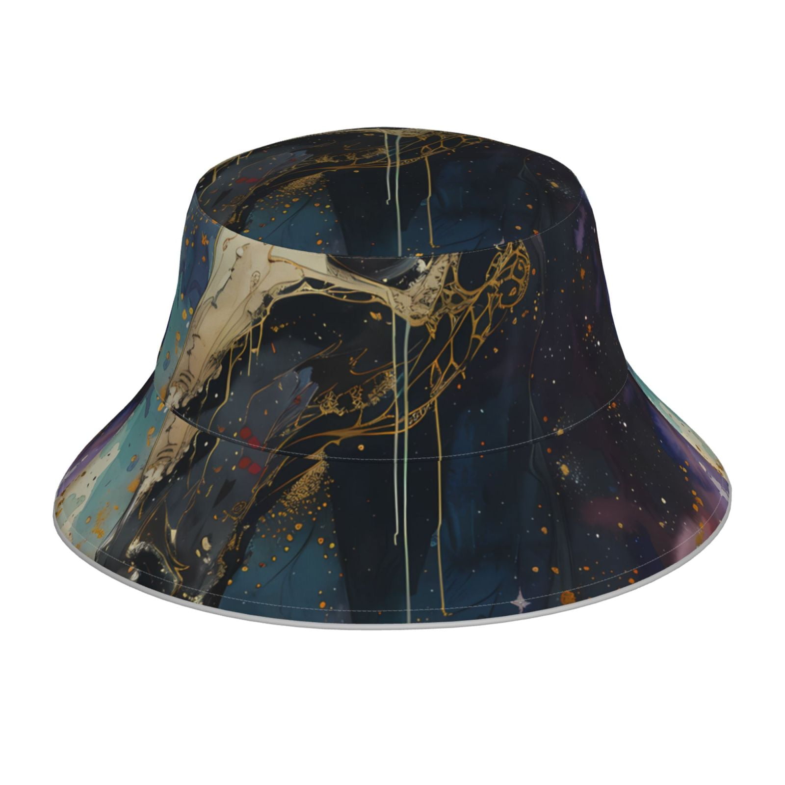 Zeuib Colorful Ink Cute Horse Reflective Bucket Hat, UV Protection ...
