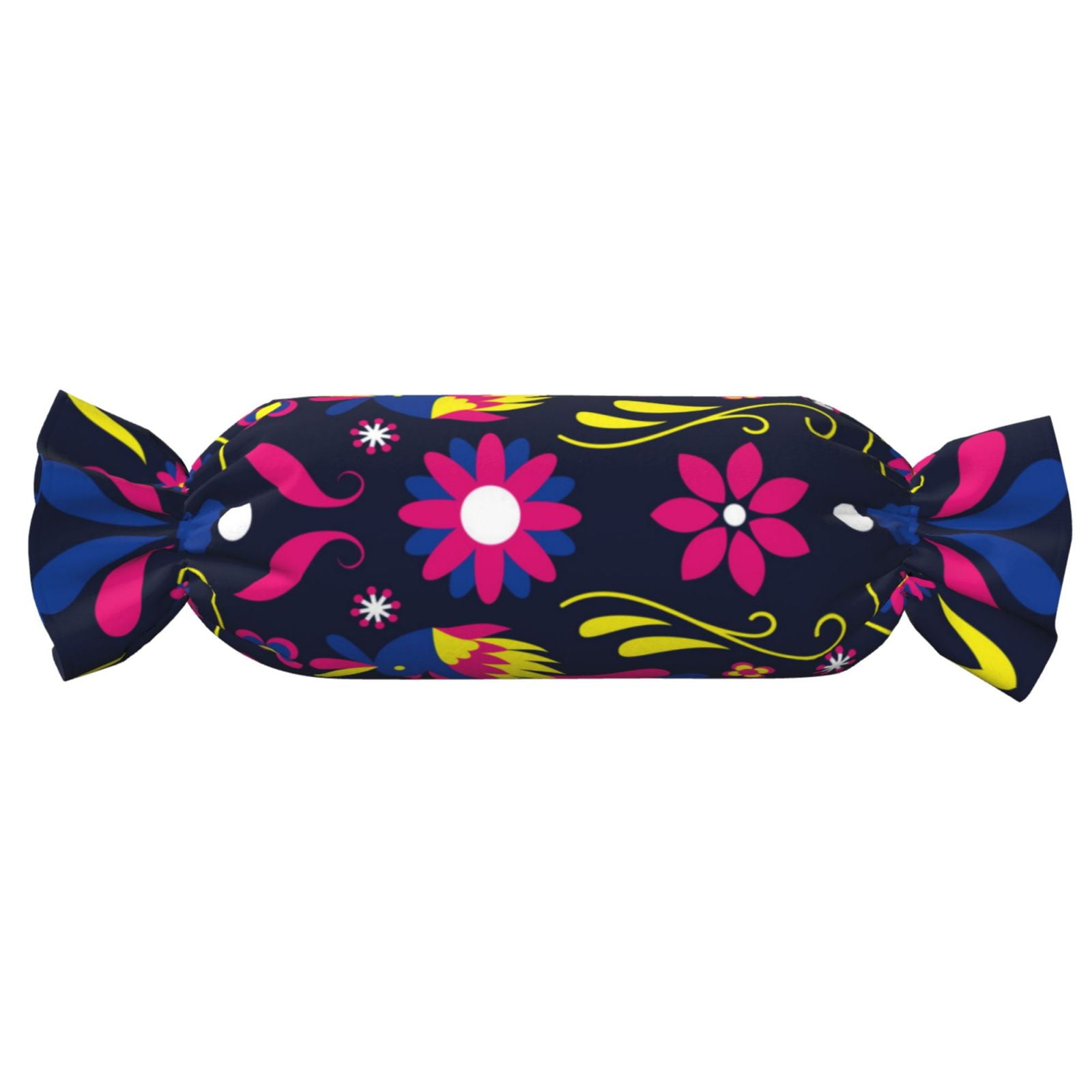 Zeuib Colorful Mexican Print Candy Cylindrical Pillow,Neck Hand Support ...