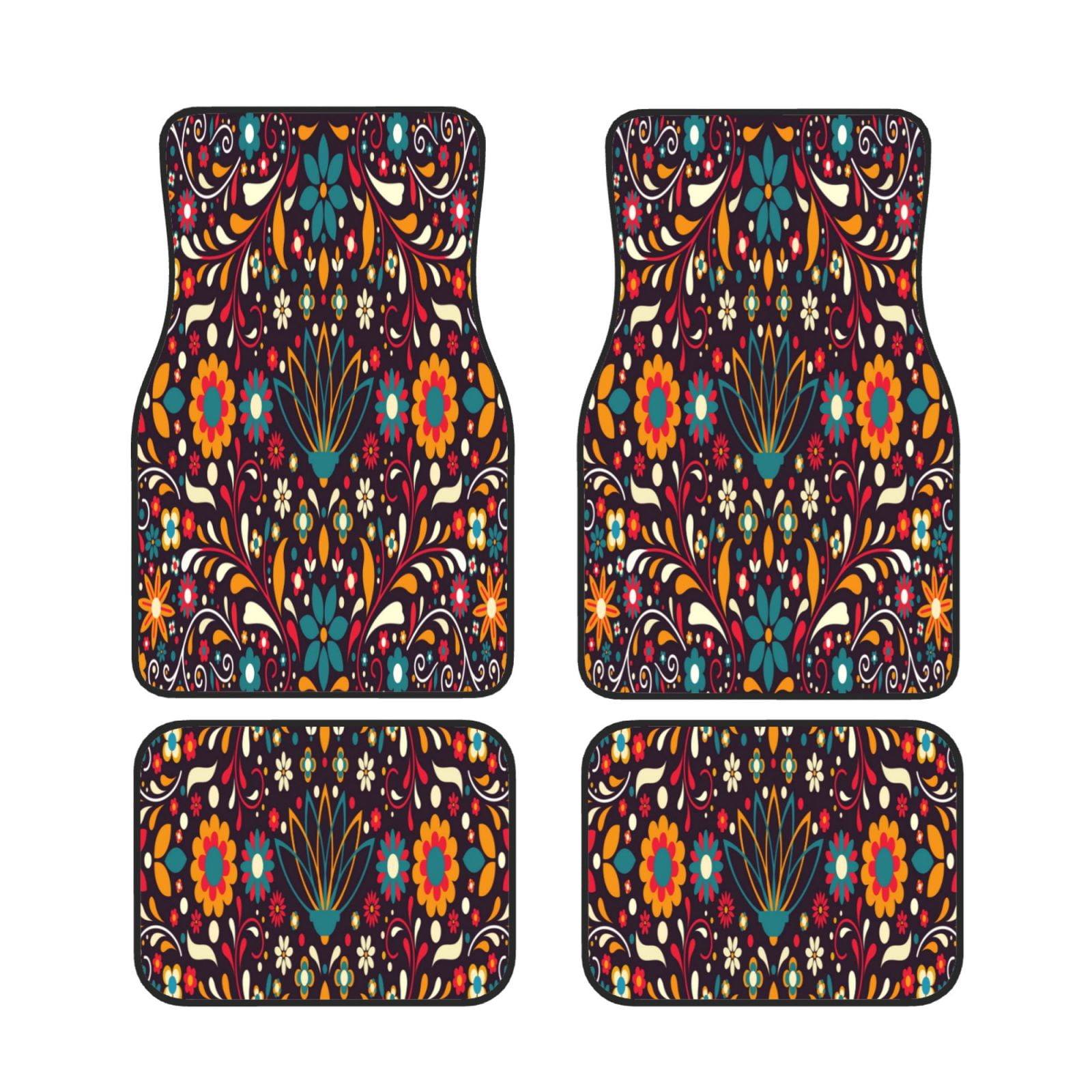 Zeuib Colorful Mexican2 Print Waterproof Universal Fit Car Floor Mats ...