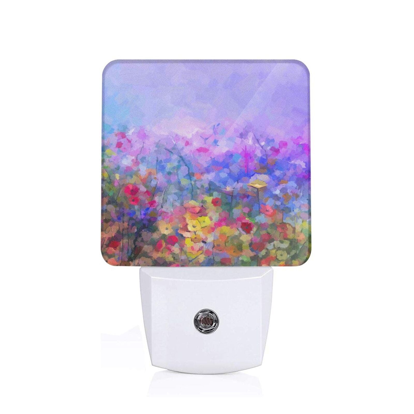 Zeuib Colorful Purple Cosmos Flower LED Night Light,Plug in Night Light ...