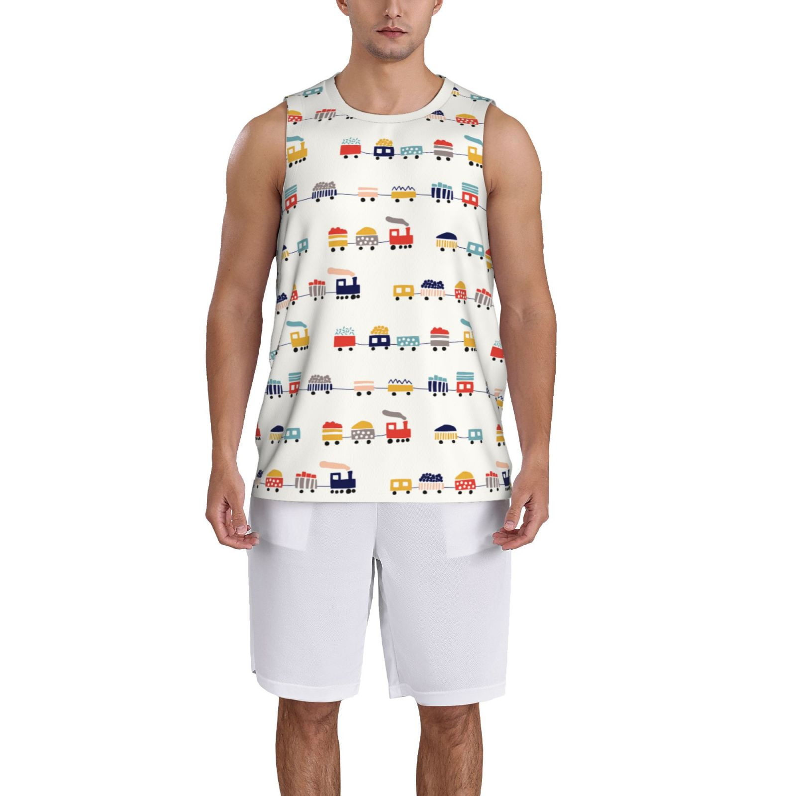 Zeuib Colorful Trains Jersey Shirt for Men,Mesh Athletic Practice ...