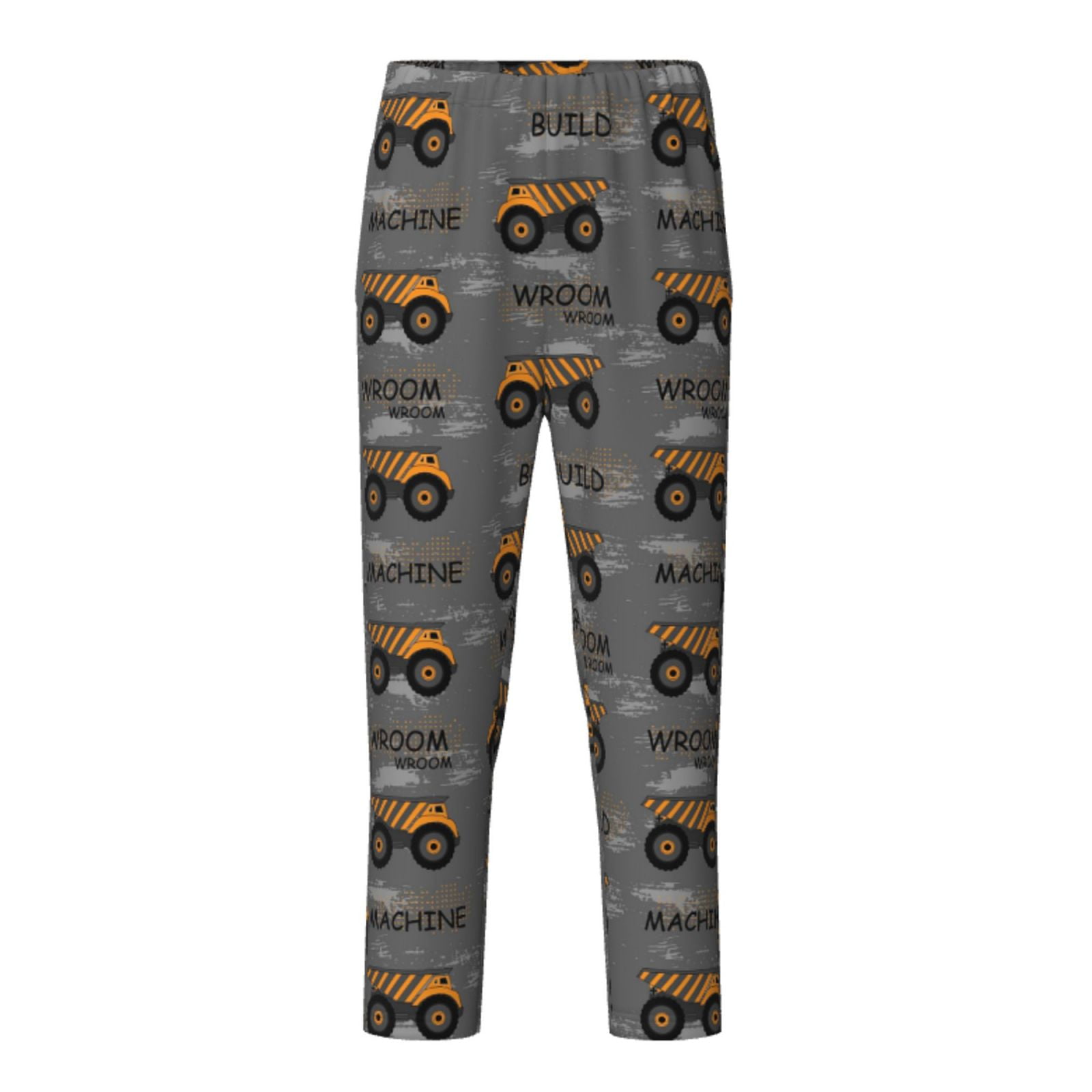 Zeuib Construction Machines Print Pajama Pants for Girls Boys,PJ ...